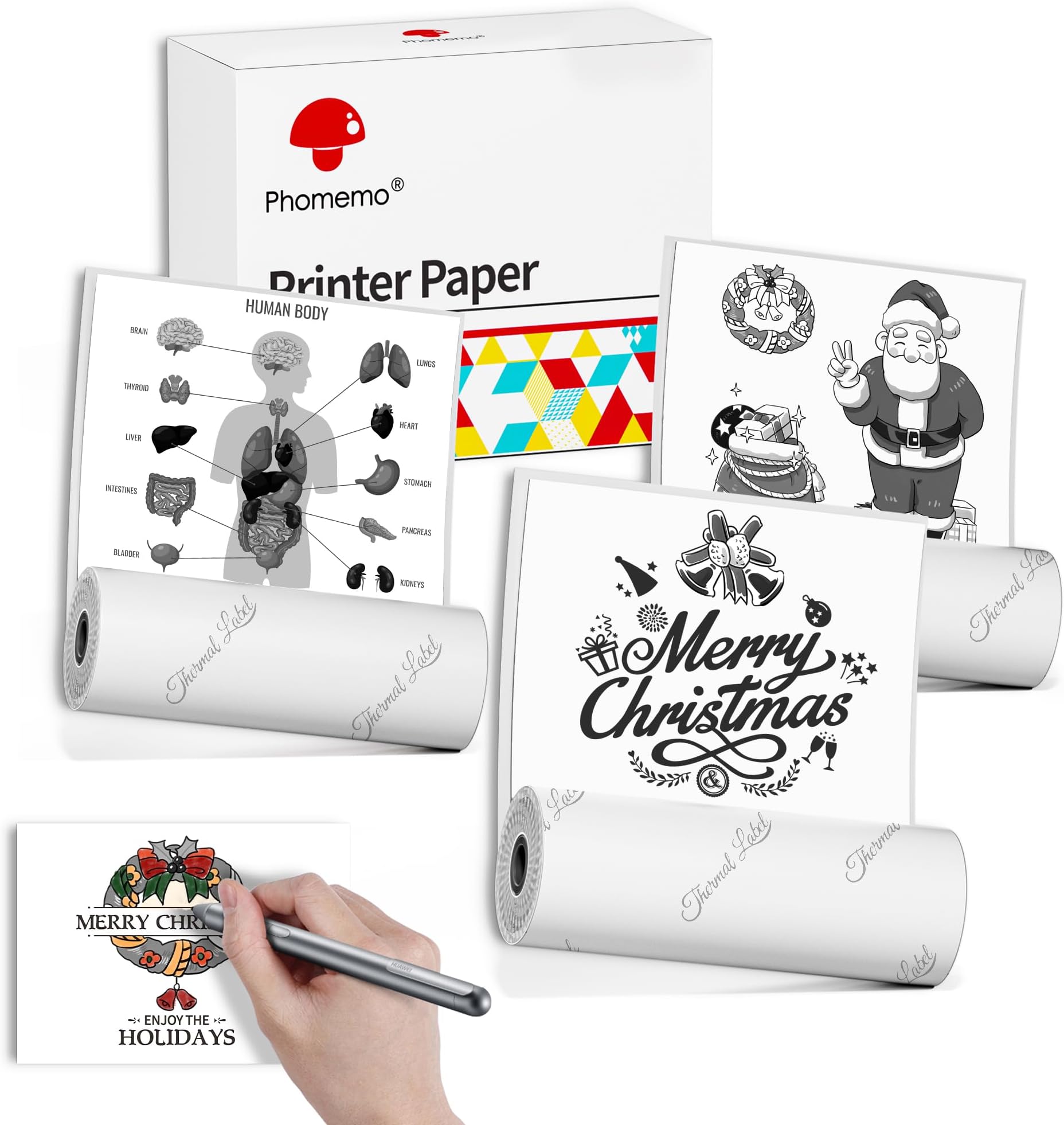 Phomemo 53mm Printer Paper for T02/M02/M02S/M02Pro/M03/M03AS/M04S/M04AS ...