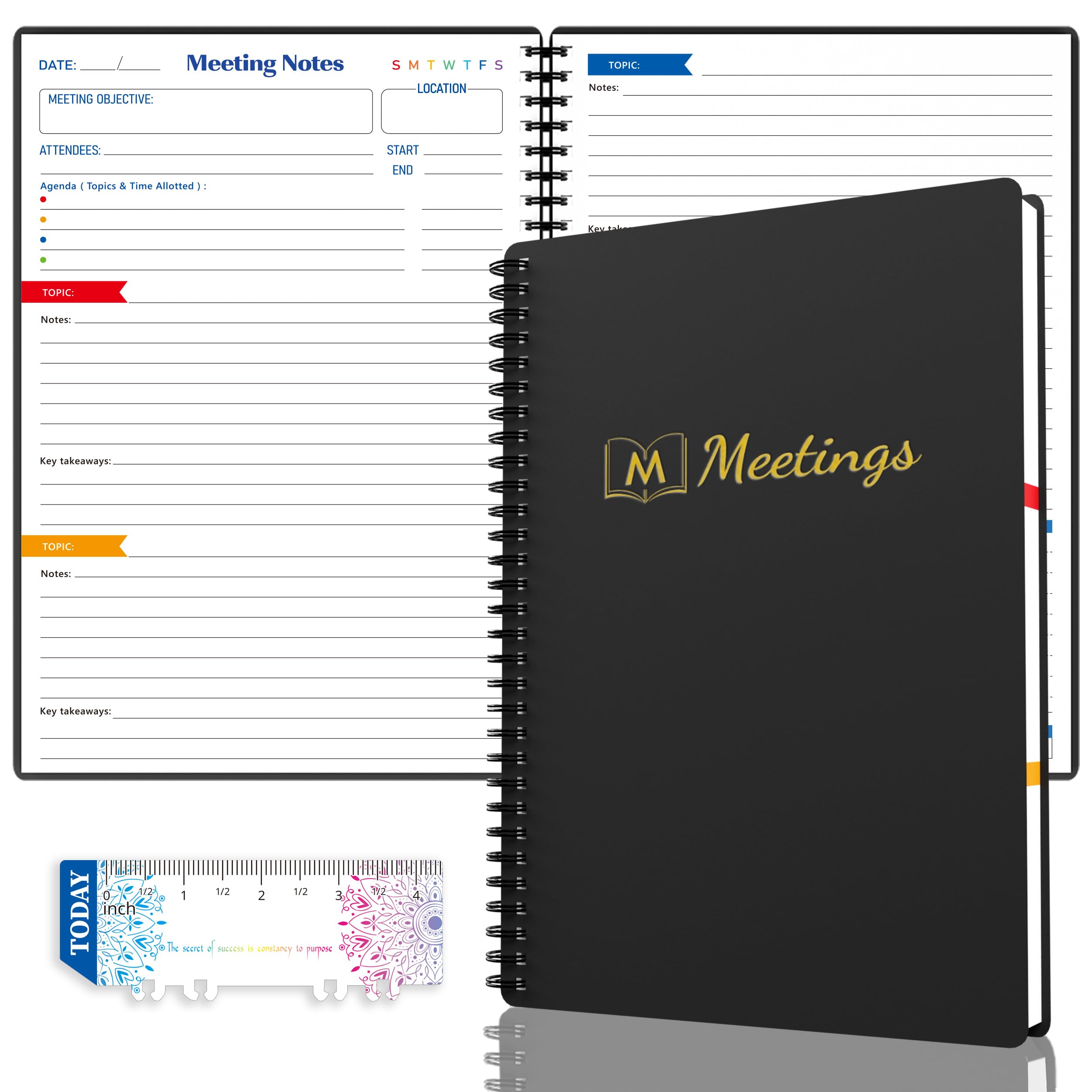 Amazon.com : snootion Meeting Notebook for Work with Action Items ...