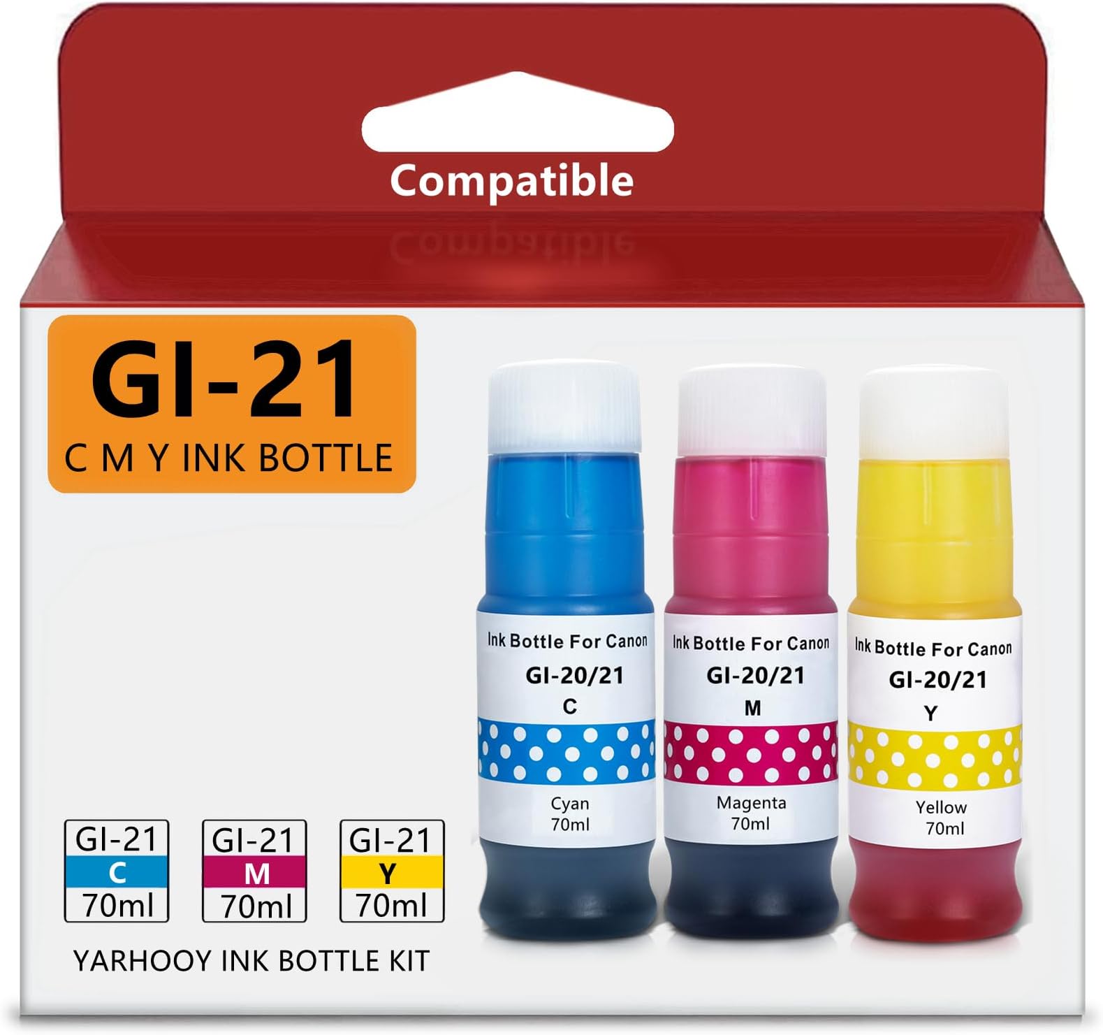 Amazon.com: GI21 Ink Bottles Compatible with Canon 21 GI-21 Ink Refill ...