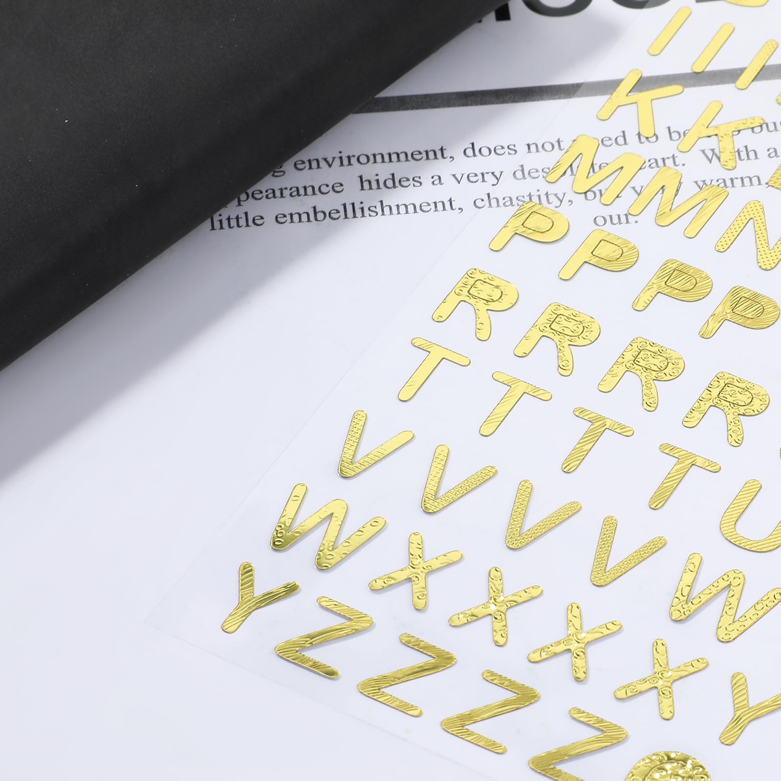 Snapklik.com : Gold Letter Stickers, 840 Pieces, Glitter, PVC ...