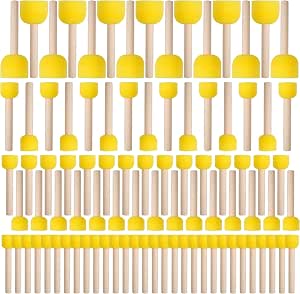 Amazon.com: 90 Pcs Round Sponges Brush Set, Round Sponge Brushes for ...