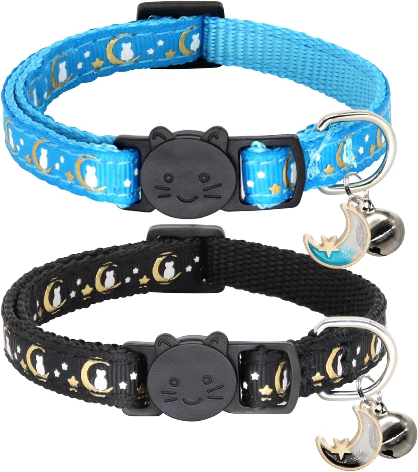 Pet Supplies : 6 PCS Breakaway Cat Collars with Bell Golden Moon ...