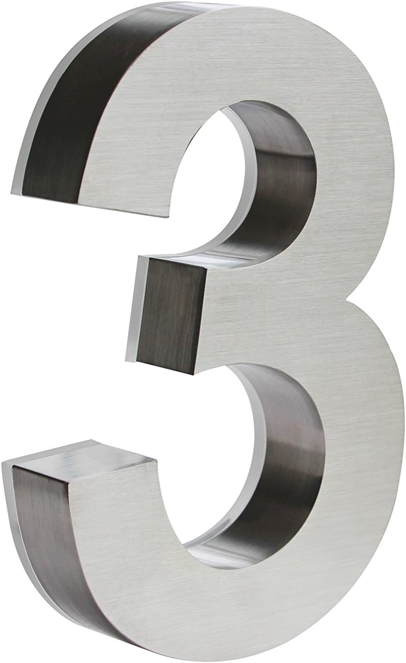 Amazon.com: 12 Inch Backlit LED House Numbers | Big, Modern lights ...