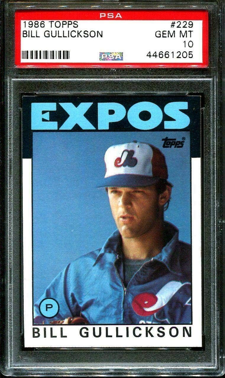 Amazon.com: 1986 Topps #229 Bill Gullickson Expos Psa 10 B2781349-205 ...