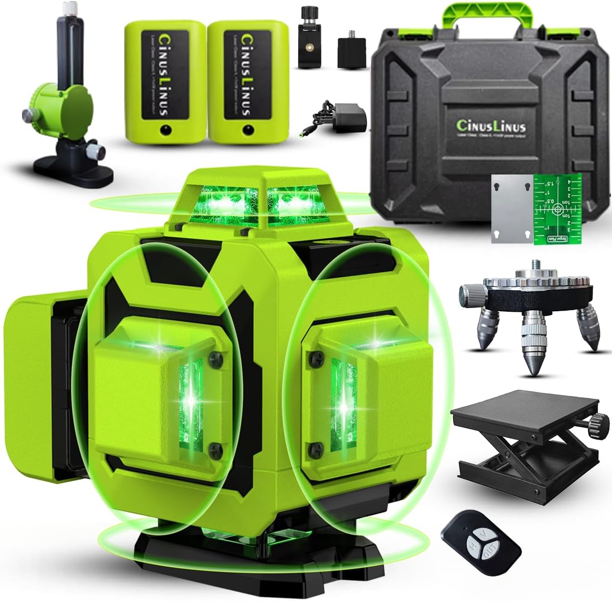 Laser Level, Laser Level 360 Self Leveling with Green Laser (Green-360 ...