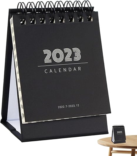 Bagalqio Small Desk Calendar, Mini Desk Calendar 2022-2023, Minimalist ...