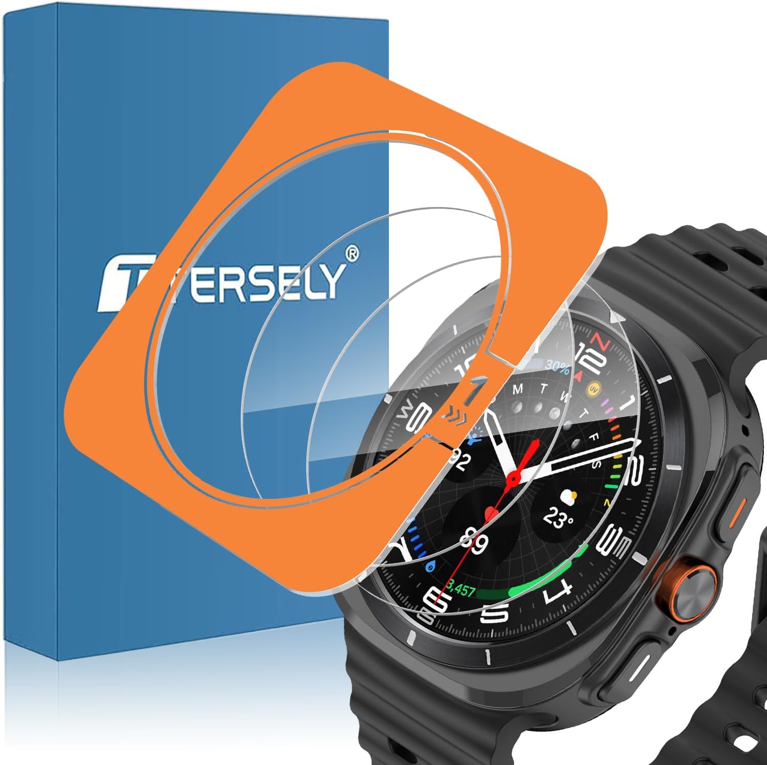 SPIGEN EZ Fit for Samsung Galaxy Watch Ultra 47mm 2025/2024 Screen Protector, Easy Application ...