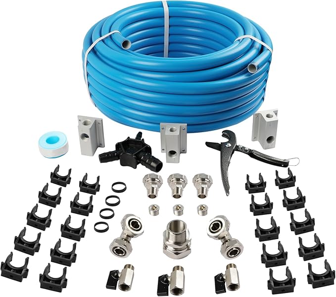 Amazon.com: Shop Air Line Kit 3/4" 100-Feet Compressed Air Line Kit ...