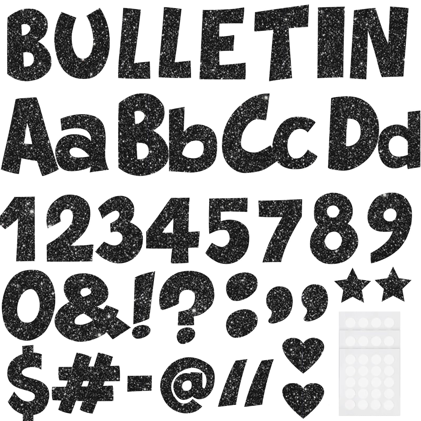 Snapklik.com : Glitter Bulletin Board Letters For Classroom Numbers ...