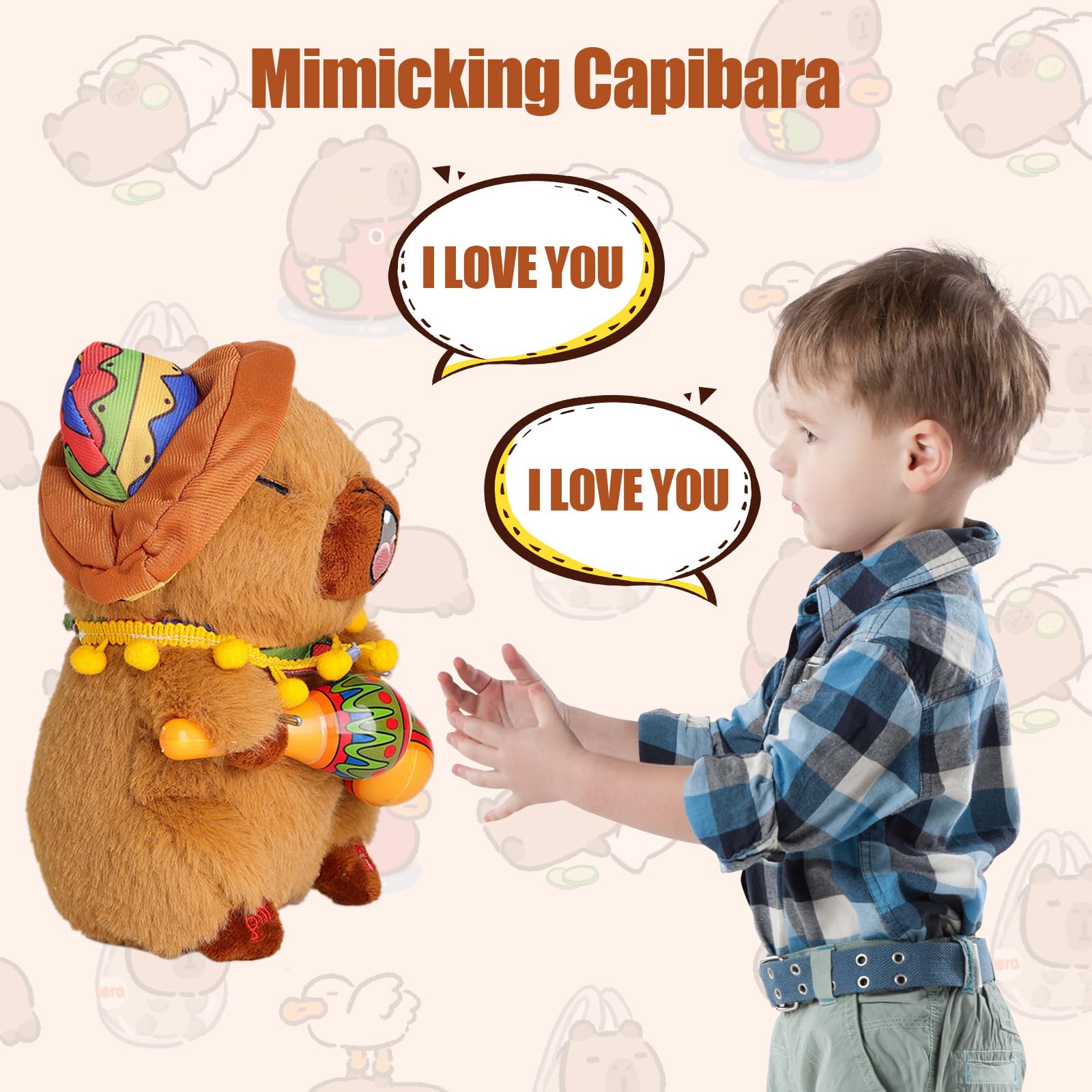 Snapklik.com : Talking Capybara Plush Toy, Dancing Capybara Stuffed ...
