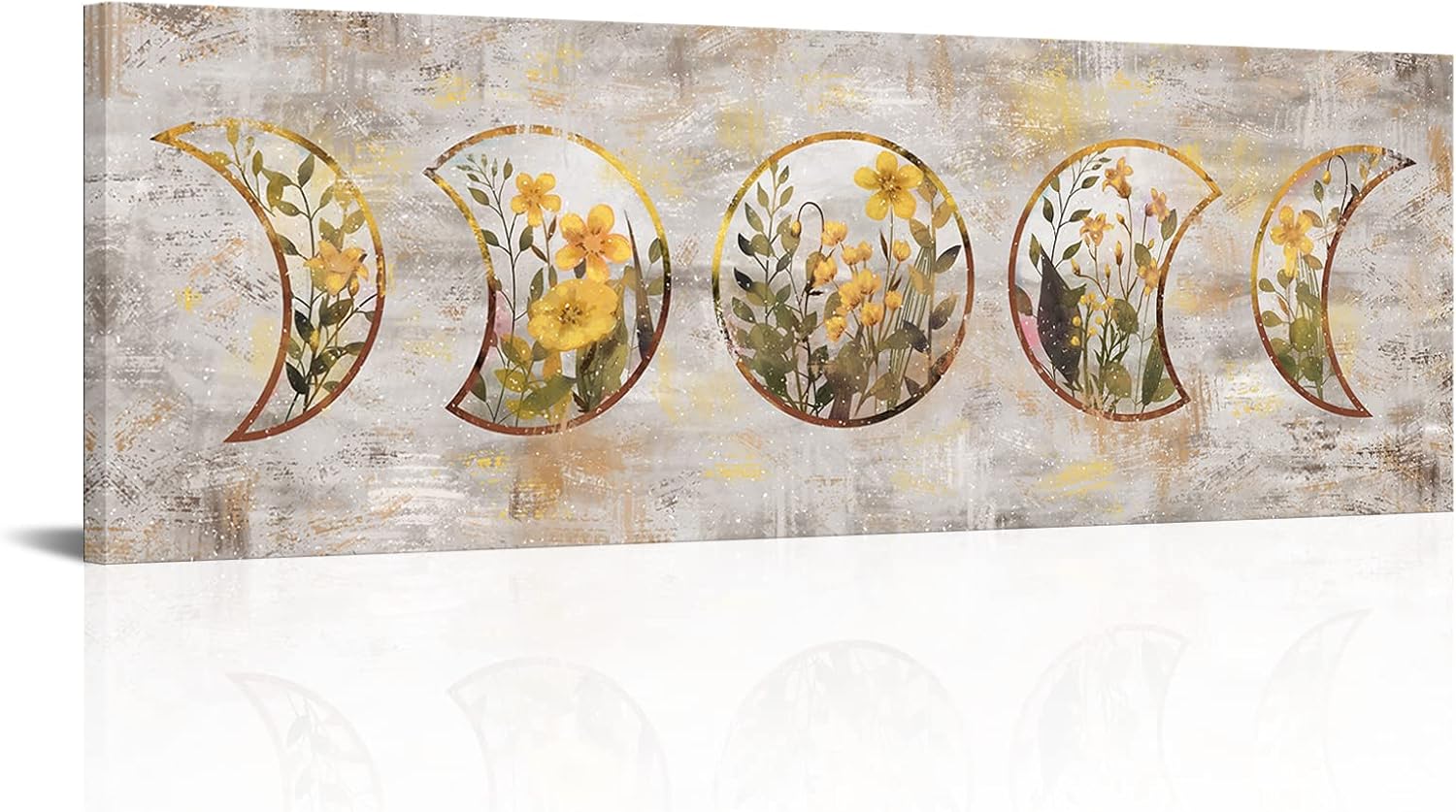 Amazon.com: Biuteawal Moon Canvas Wall Art Moon Phase Picture Posters ...