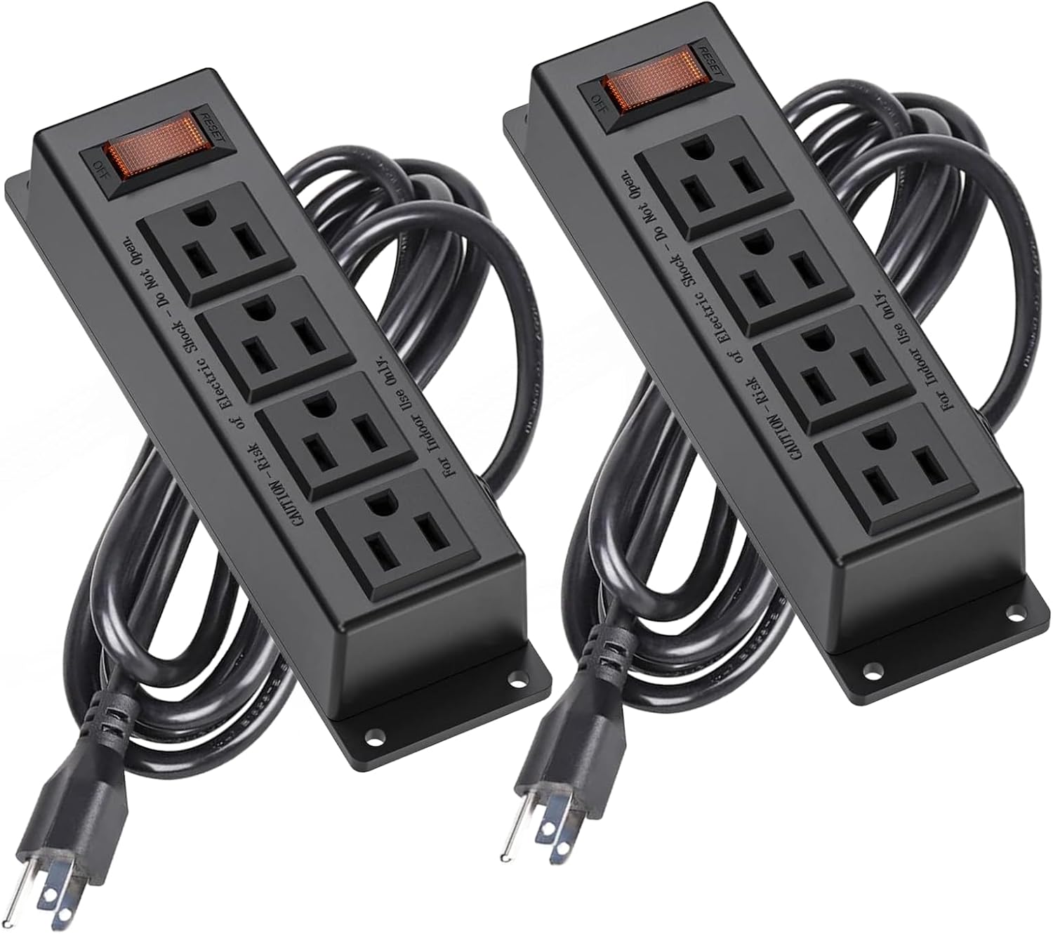 Amazon.com: 2 Packs Mountable Power Strip with 4 Outlet, Wall Mount ...