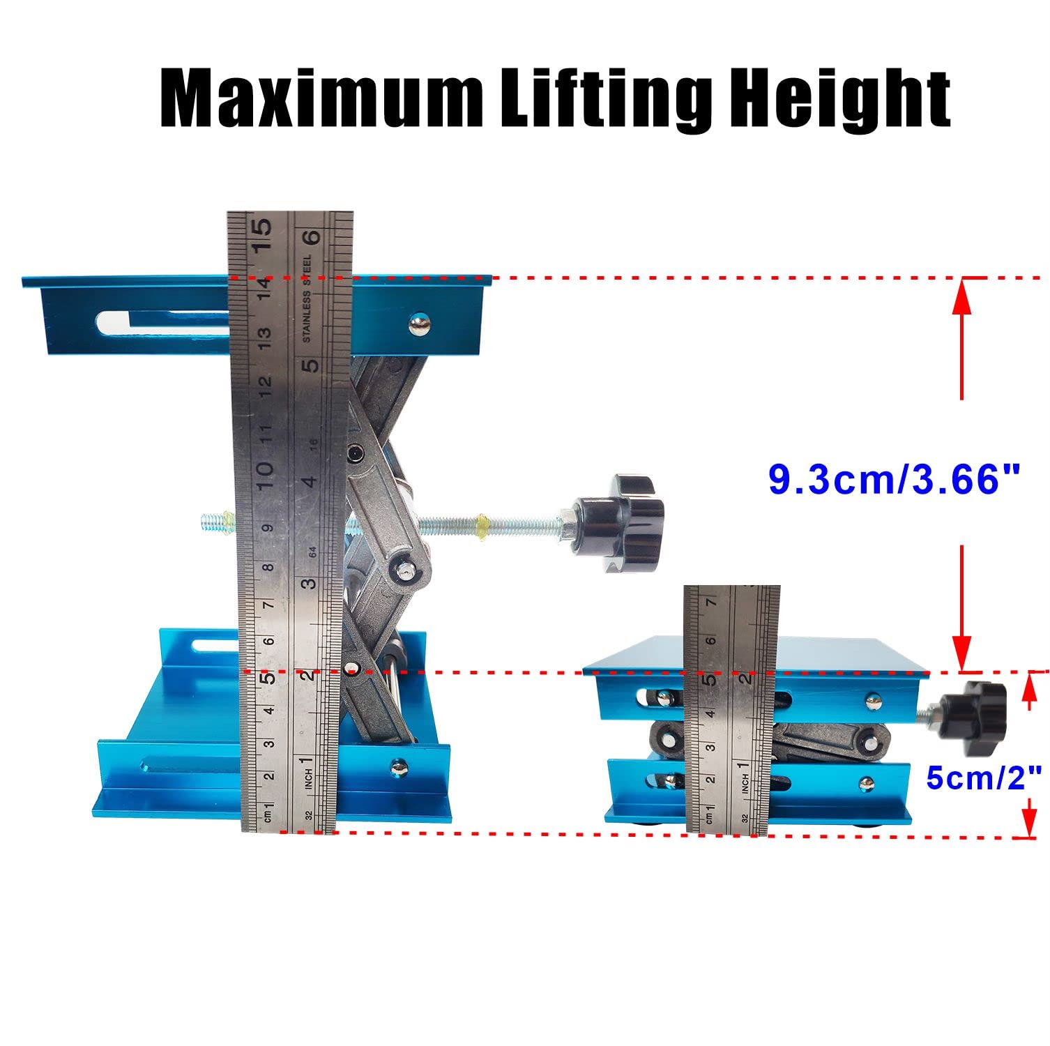 Snapklik.com : JENSWILL 4" X4" Lift Table Aluminium Oxide Lab Jack ...