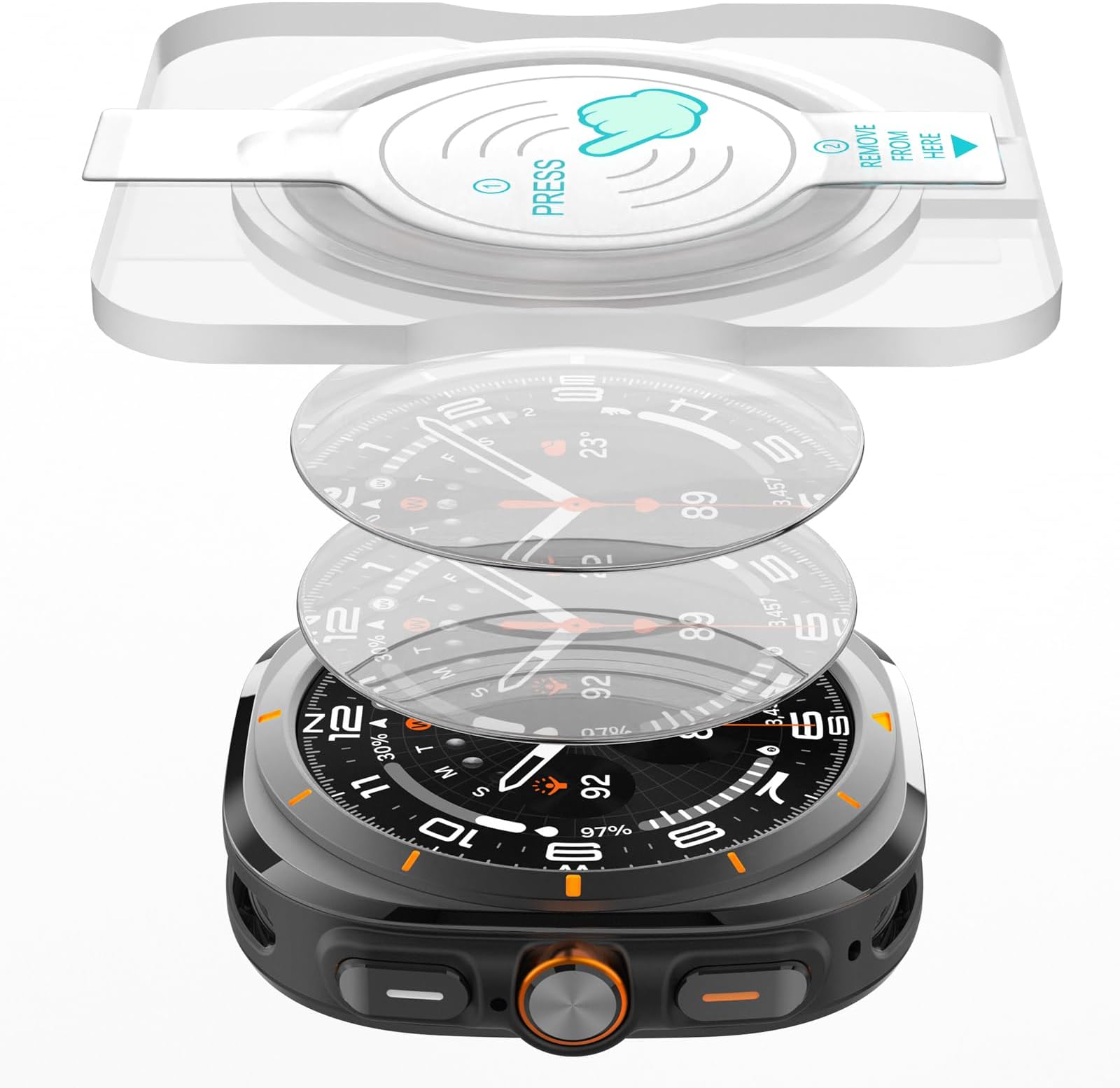 Amazon.com: SPGUARD 2 Pack Samsung Galaxy Watch Ultra 47mm(2025/2024 ...