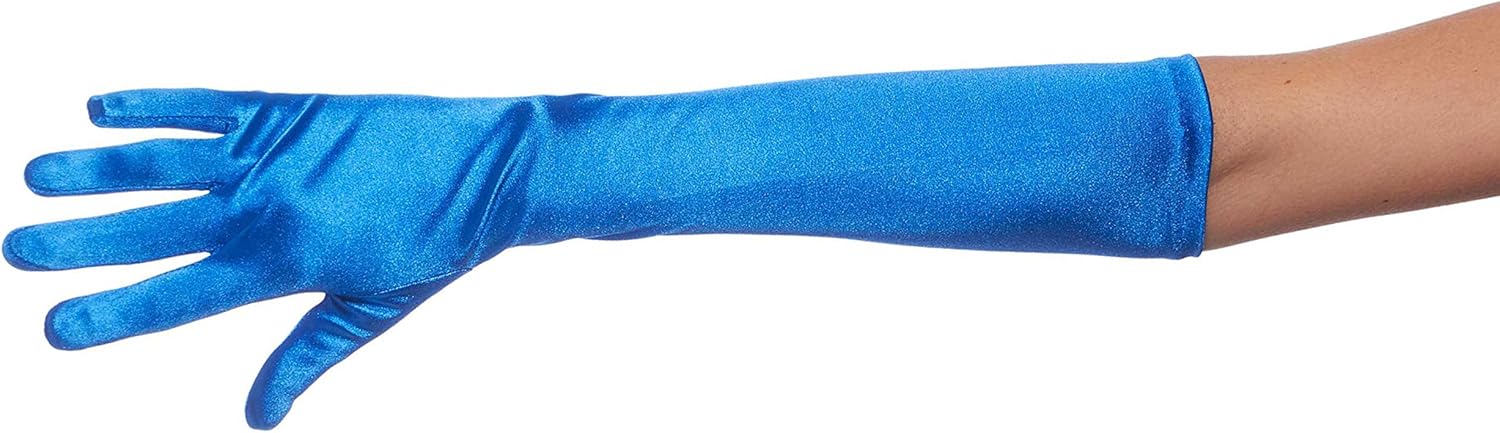 Greatlookz Ambers Very Long Satin Gloves, Royal Blue at Amazon Women’s ...