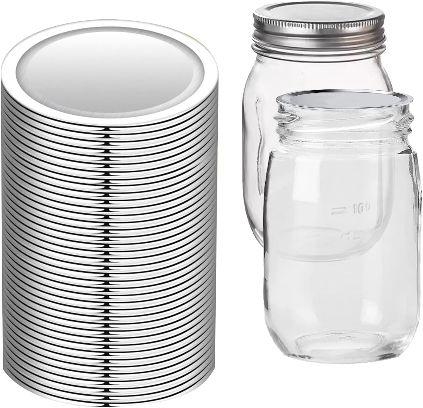 Amazon.com: Wide Mouth Canning Lids and Rings - 24 Pack - Canning Lid ...