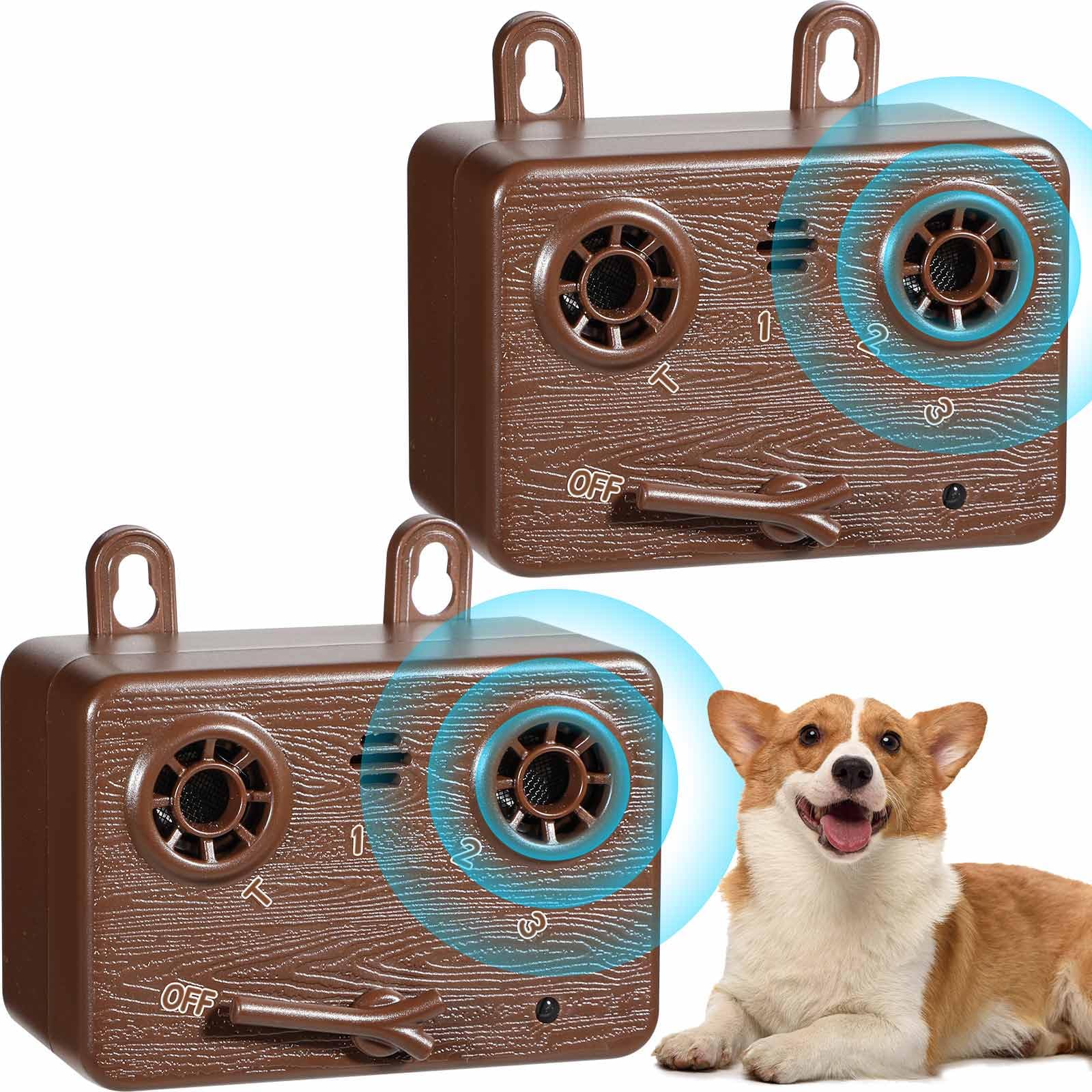 2 Pack Anti Barking Devices, 50FT Ultrasonic Anti Barking Devices with ...