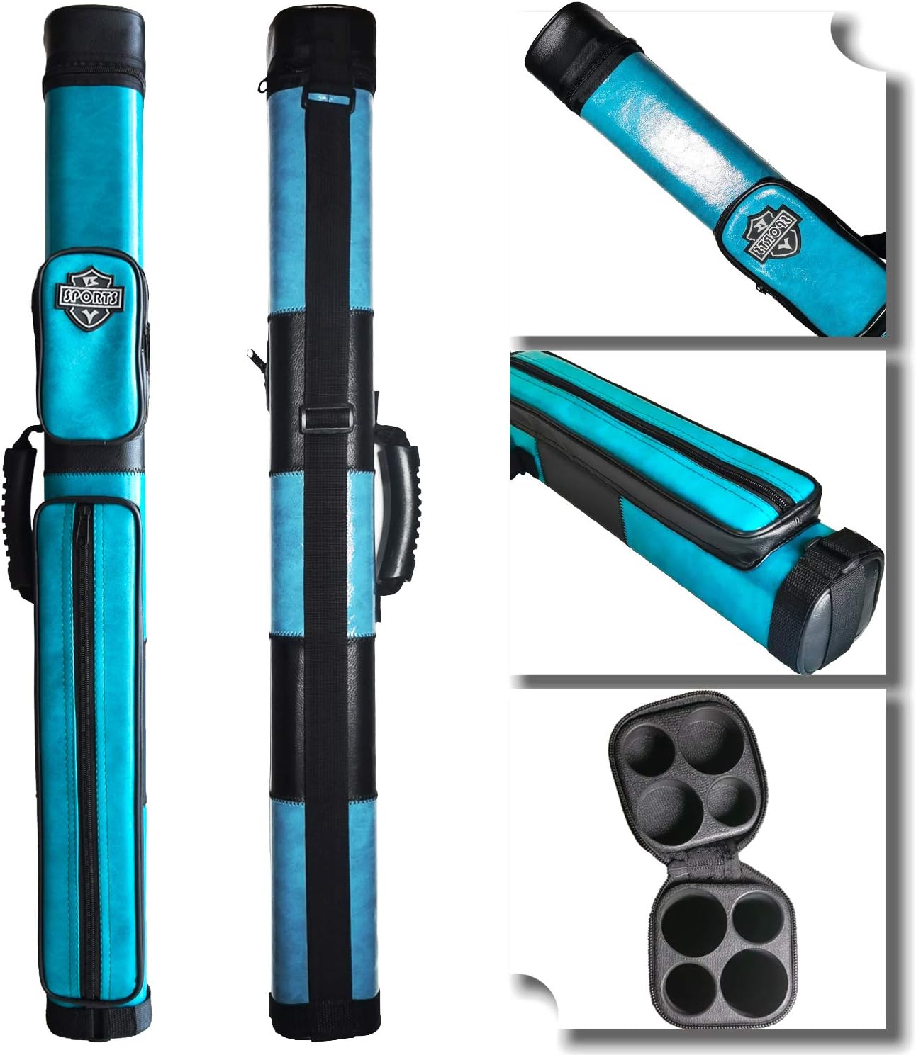 Amazon.com: HAN'S DELTA 2x3 Hard Billiard Case 2Butts 3Shafts Carry ...