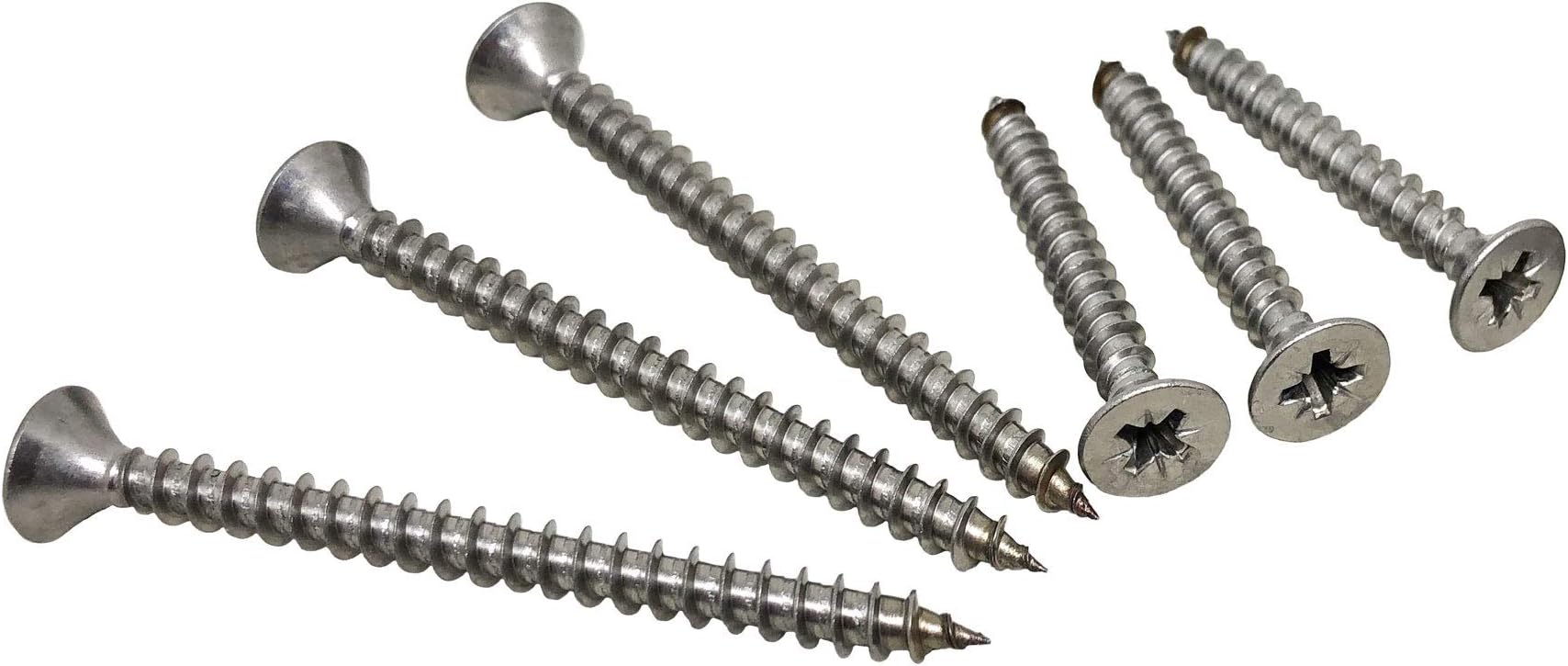 100, 4.0 x 60mm, A4 Stainless Steel Wood Screws, Pozi Countersunk CSK ...