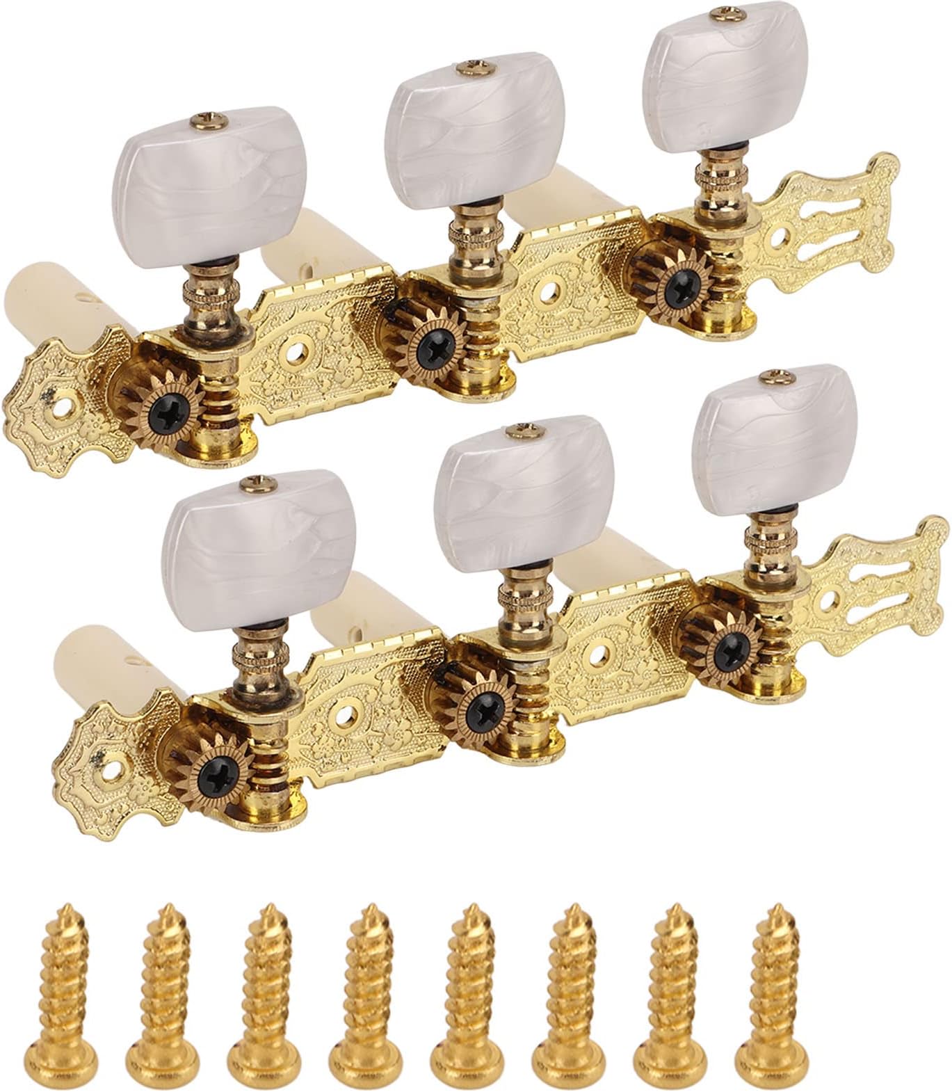 Amazon.com: Jiozermi 2Pcs Classical Guitar Tuning Pegs, 3L+3R String ...