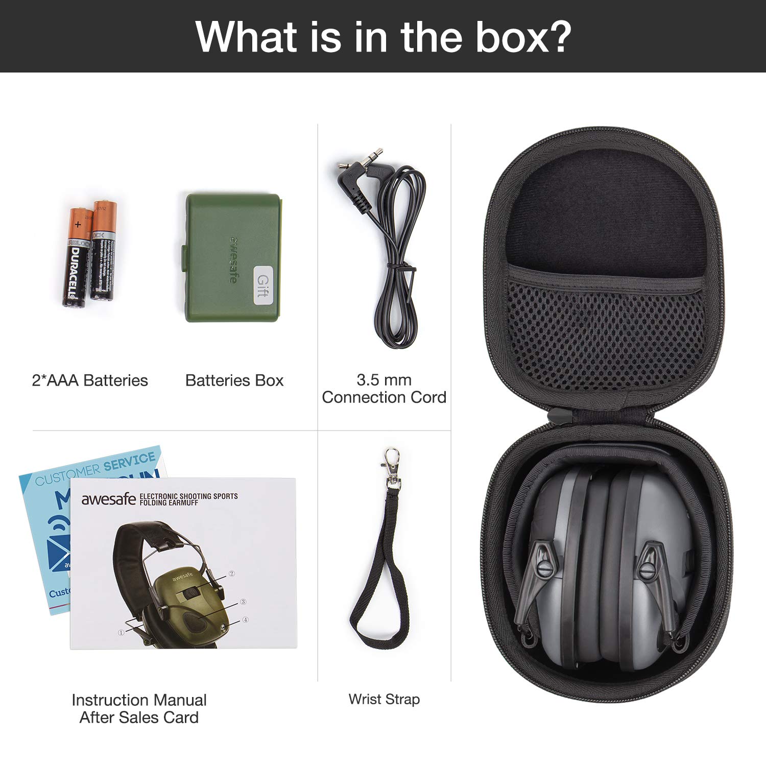 Snapklik.com : Awesafe Electronic Ear Defenders For Adults Hearing ...