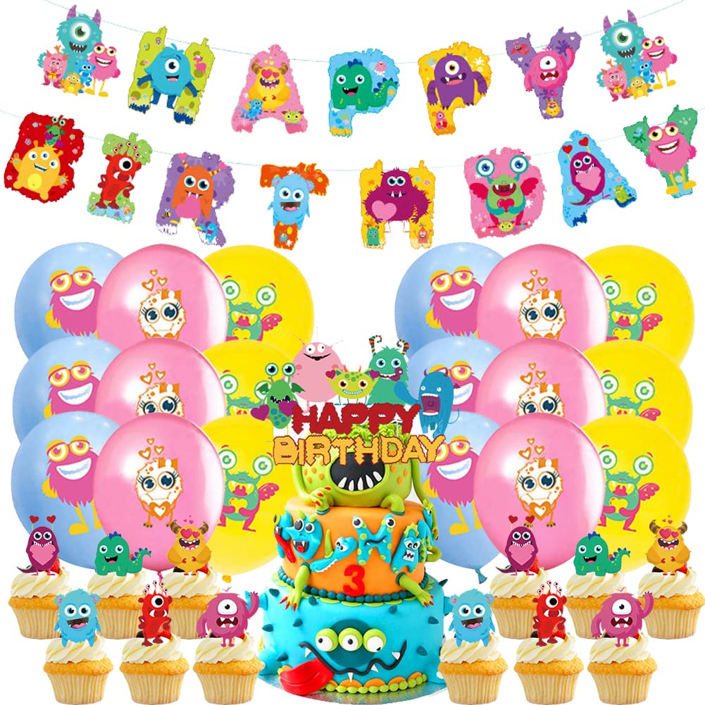 Buy BESTZY Birthday Decoration Monster Balloon, Monster Birthday Party ...