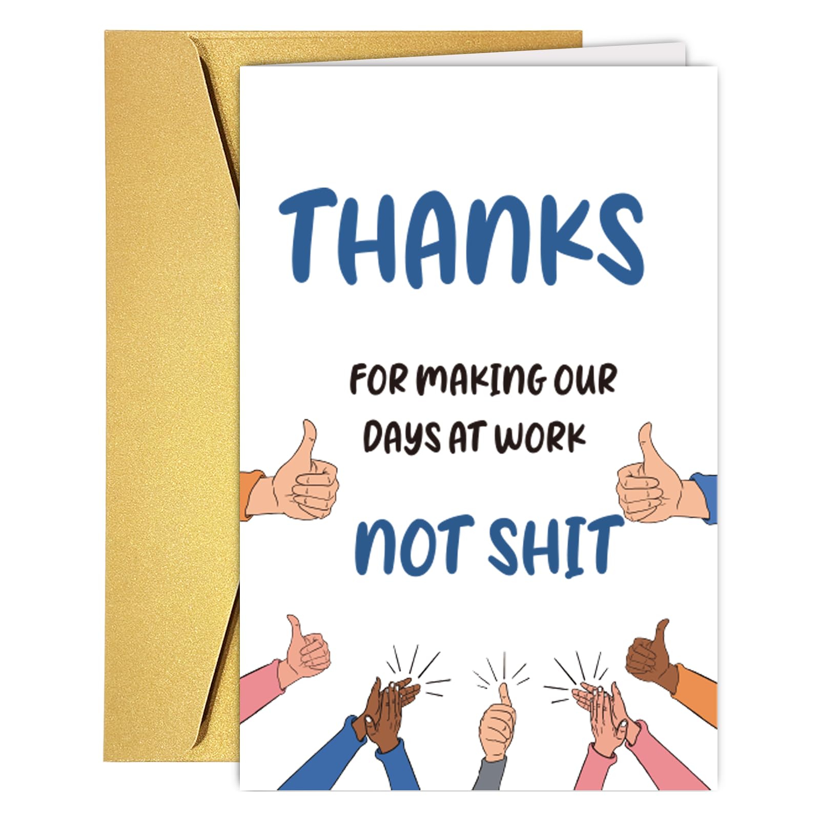Amazon.com : UUEFKTN Funny Thanks Cards for Boss Manager Co-worker ...
