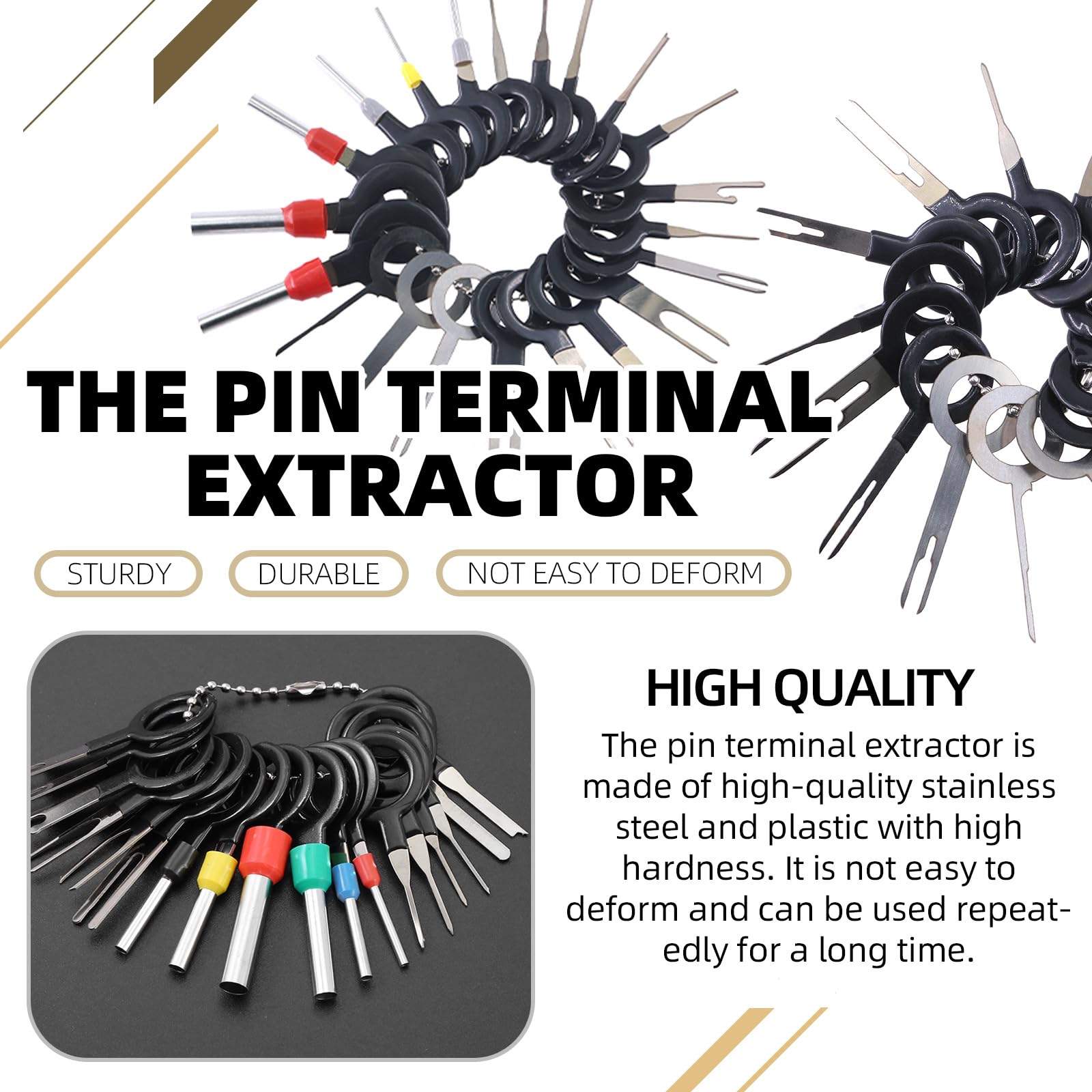 Wokape 70Pcs Terminal Removal Key Tool, Terminal Injector Kit, Terminal ...