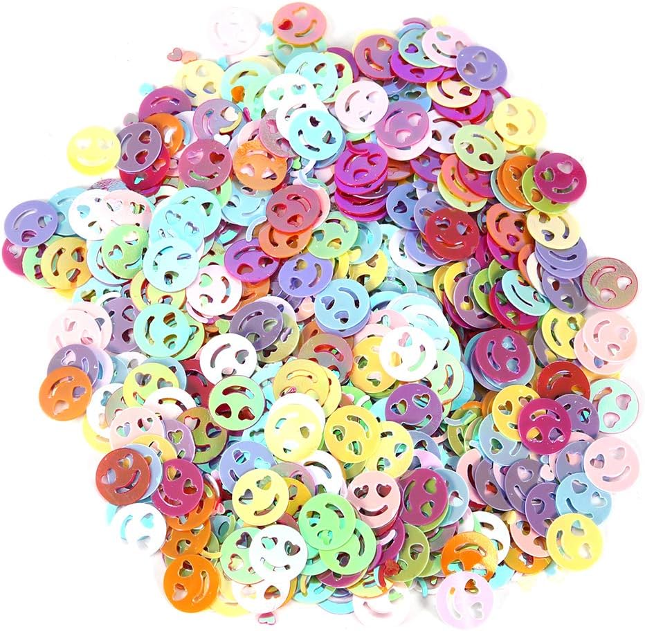 Amazon.com: Table Confetti Colorful Sequin Plastic Party Confetti Nail ...