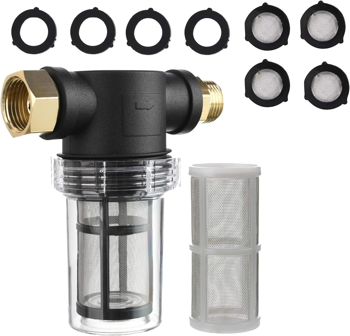 Garden Hose Inlet Filter for High Pressure Washer 3/4" 100 Mesh Inline ...