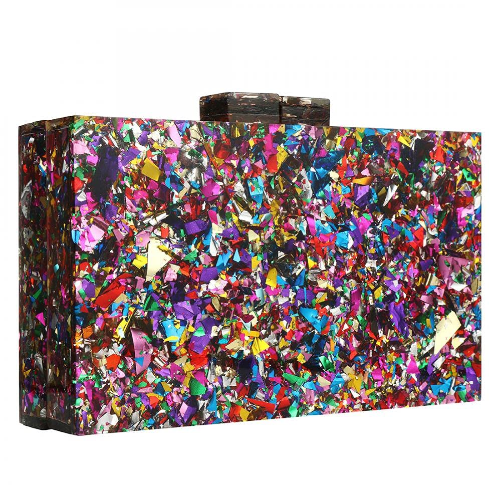 Snapklik.com : Acrylic Purses Women Clutches Evening Bags Multicolor ...