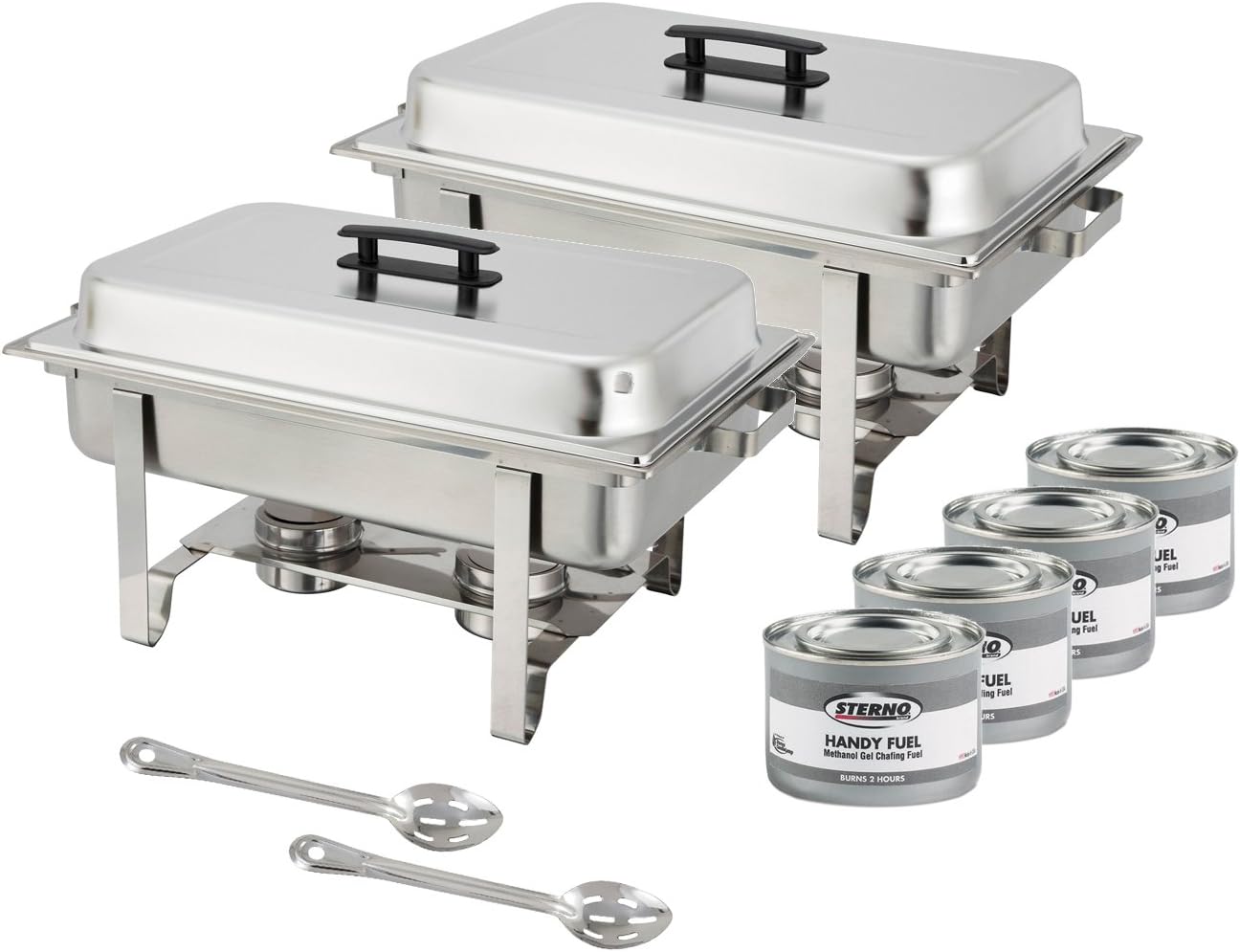 Amazon.com: Winware Set of 2 Stainless Steel Full Size Chafer, 8 Quart ...