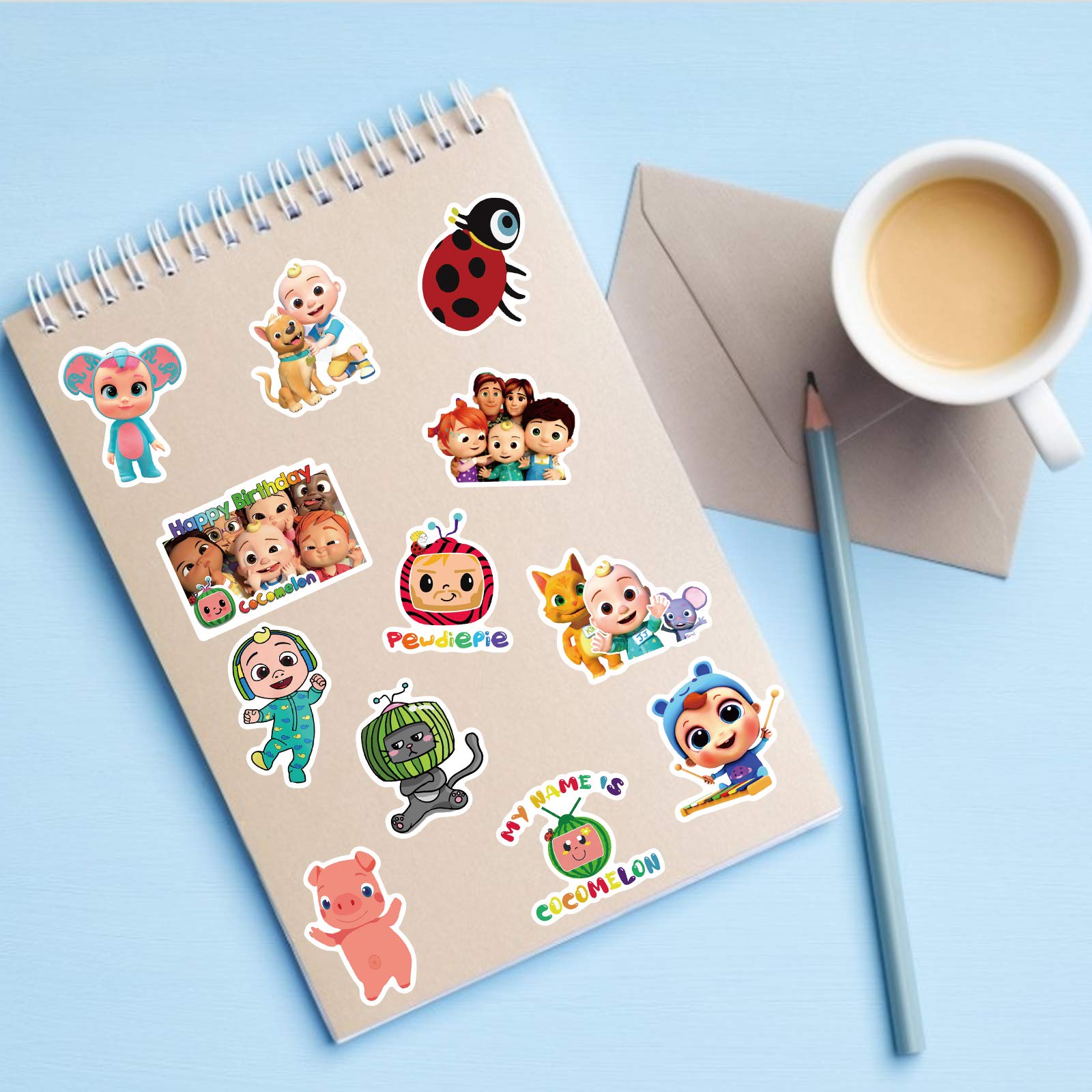 Buy Cocomelon Stickers | 50 PCS | Vinyl Waterproof Stickers for Laptop ...
