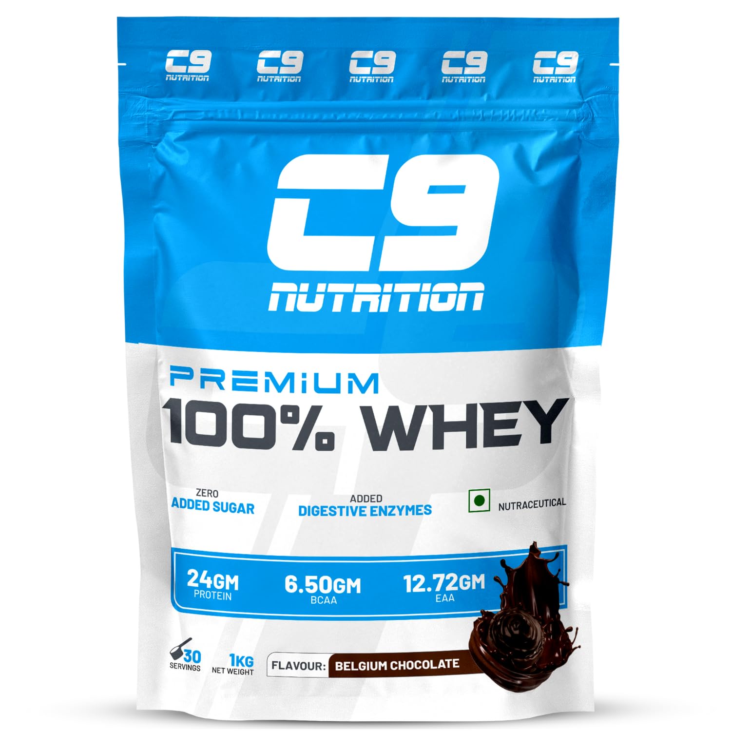 C9 NUTRITION 100% Whey Protein 1kg, 30 Serving | 24gm Protein | 6.50gm ...