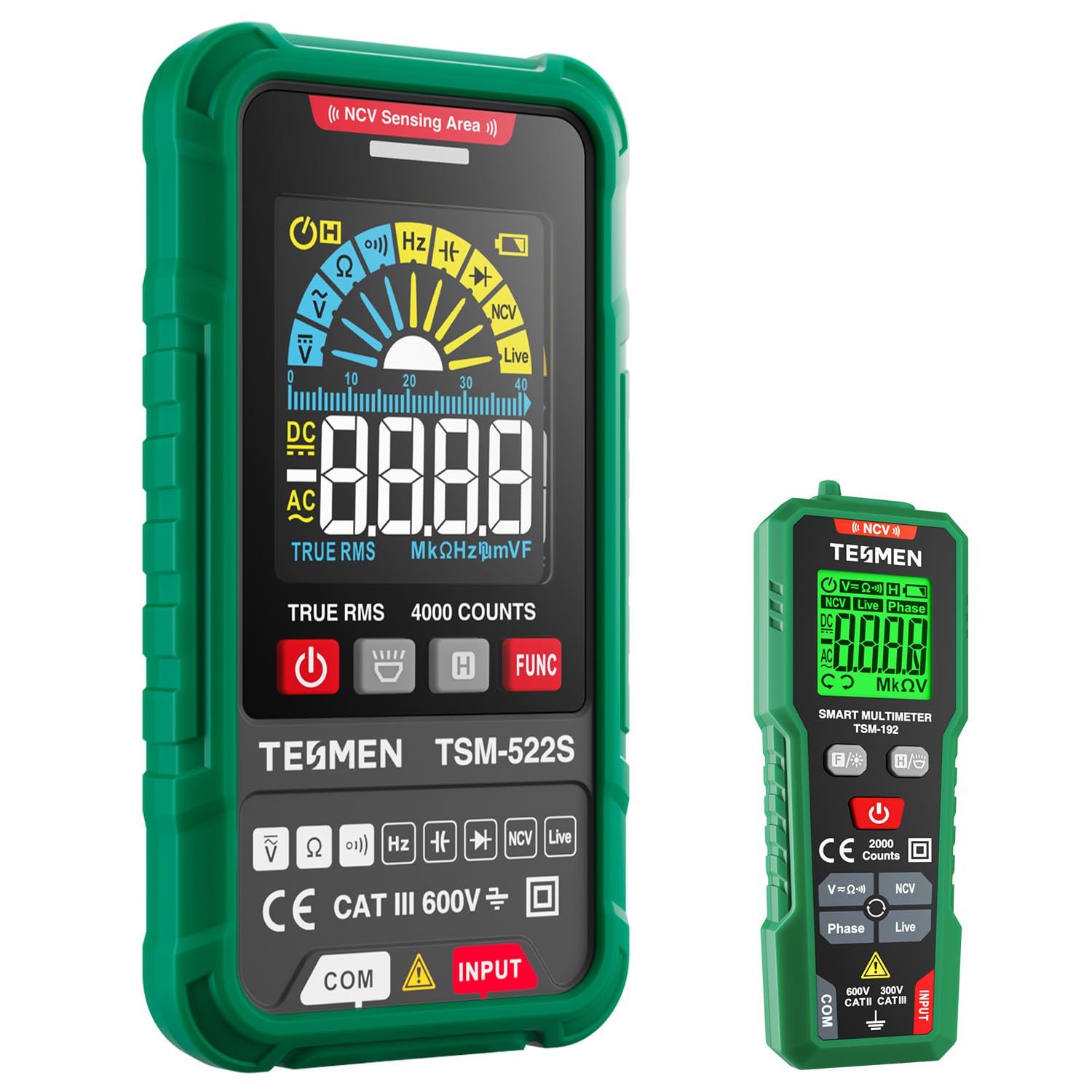 TESMEN TSM-522S Smart Multimeter & TSM-192 Handheld Multimeter Bundle ...