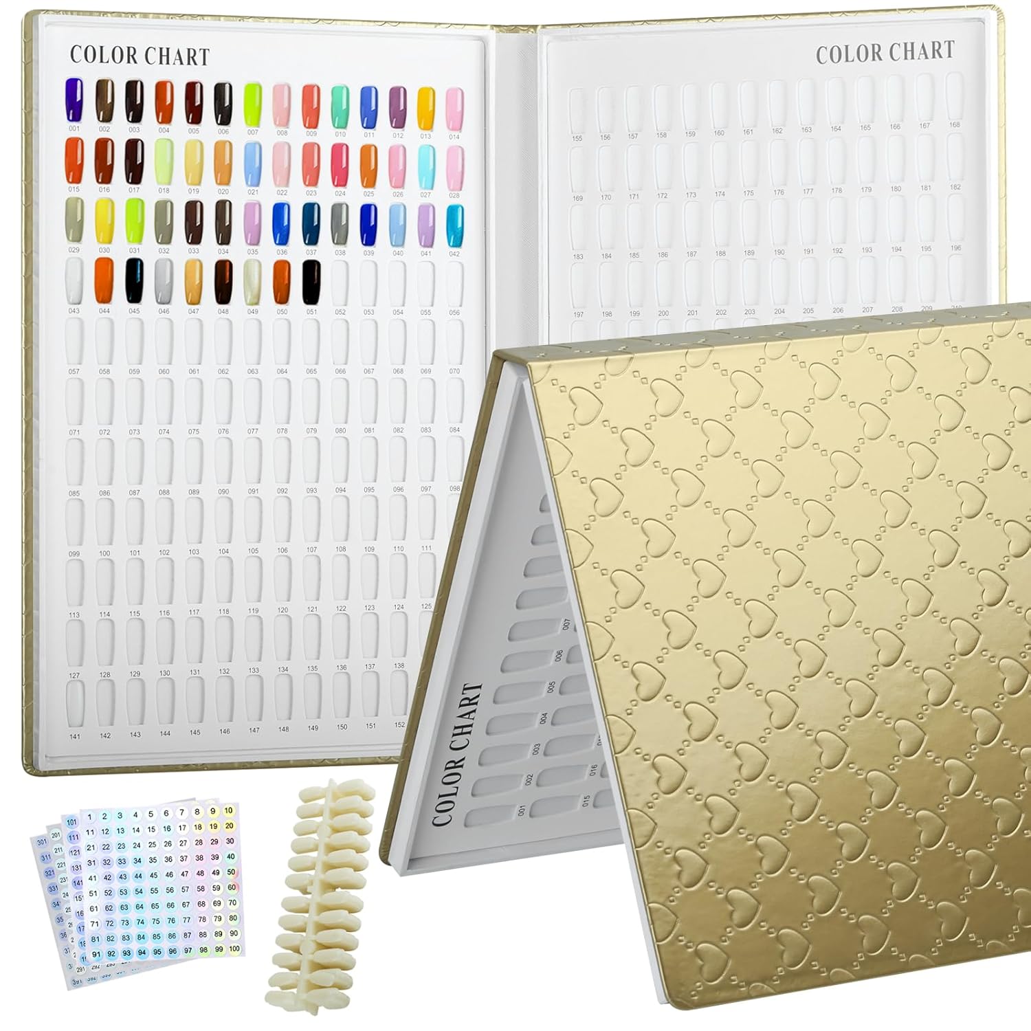 Amazon.com : Vnjaoi 308 Colors Nail Swatches Book with 360 Nail Tips ...