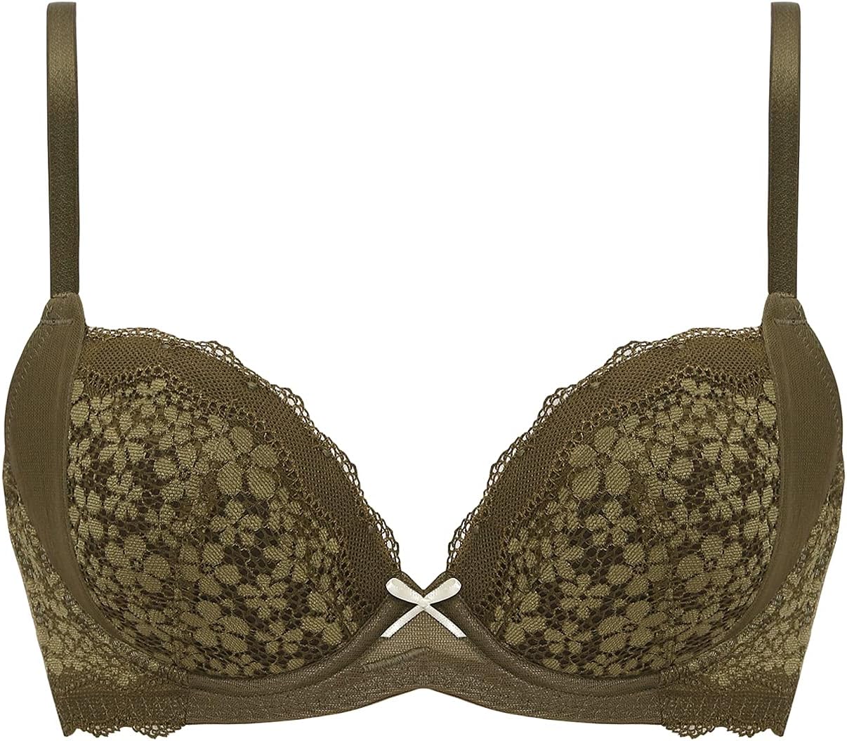 Amazon | （アモスタイル）AMOSTYLE デイジーレース 夢みるブラDeep V ブラ＆ショーツセット 1062(モスグリーン) B65Mサイズ | セット 通販