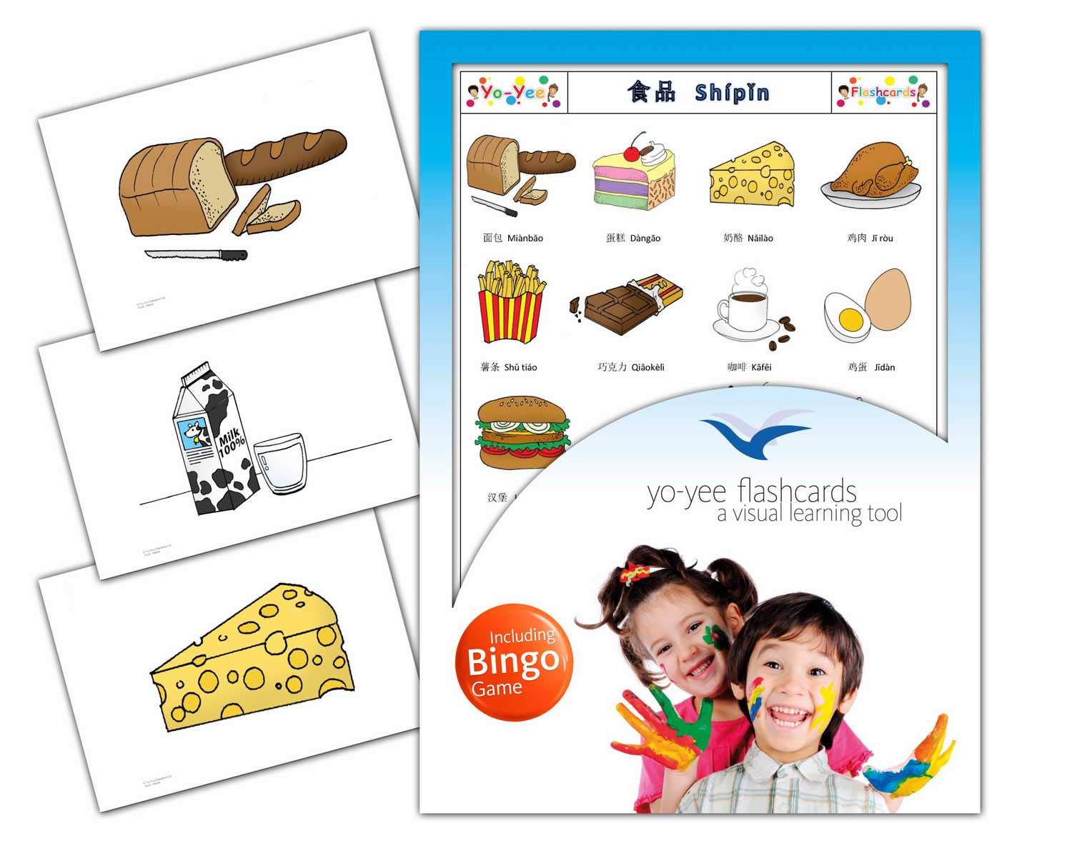 Buy Food Flashcards in Chinese Language - Flash Cards with Matching ...