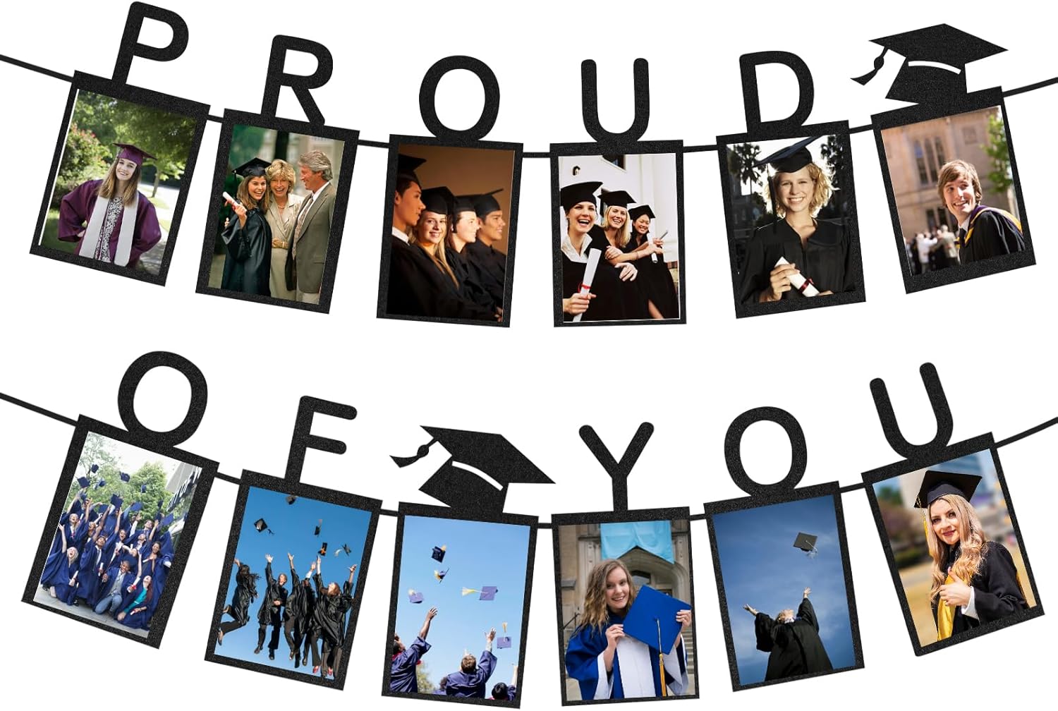 Amazon.com: Graduation Photo Banner, Graduation Picture Banner Congrats ...