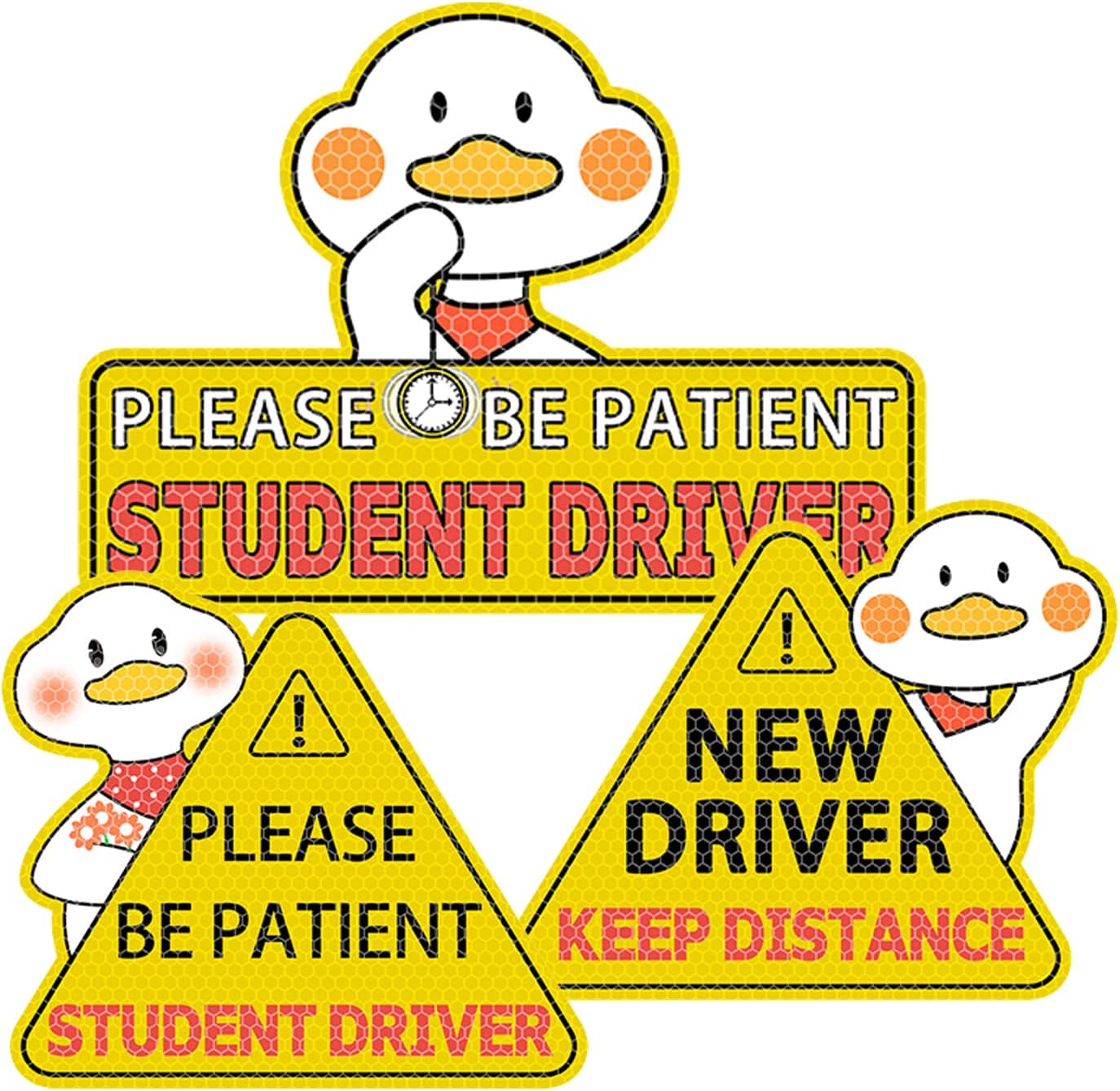 Amazon.com - 3 Pcs Funny Student Driver Sticker High Reflective for Car ...