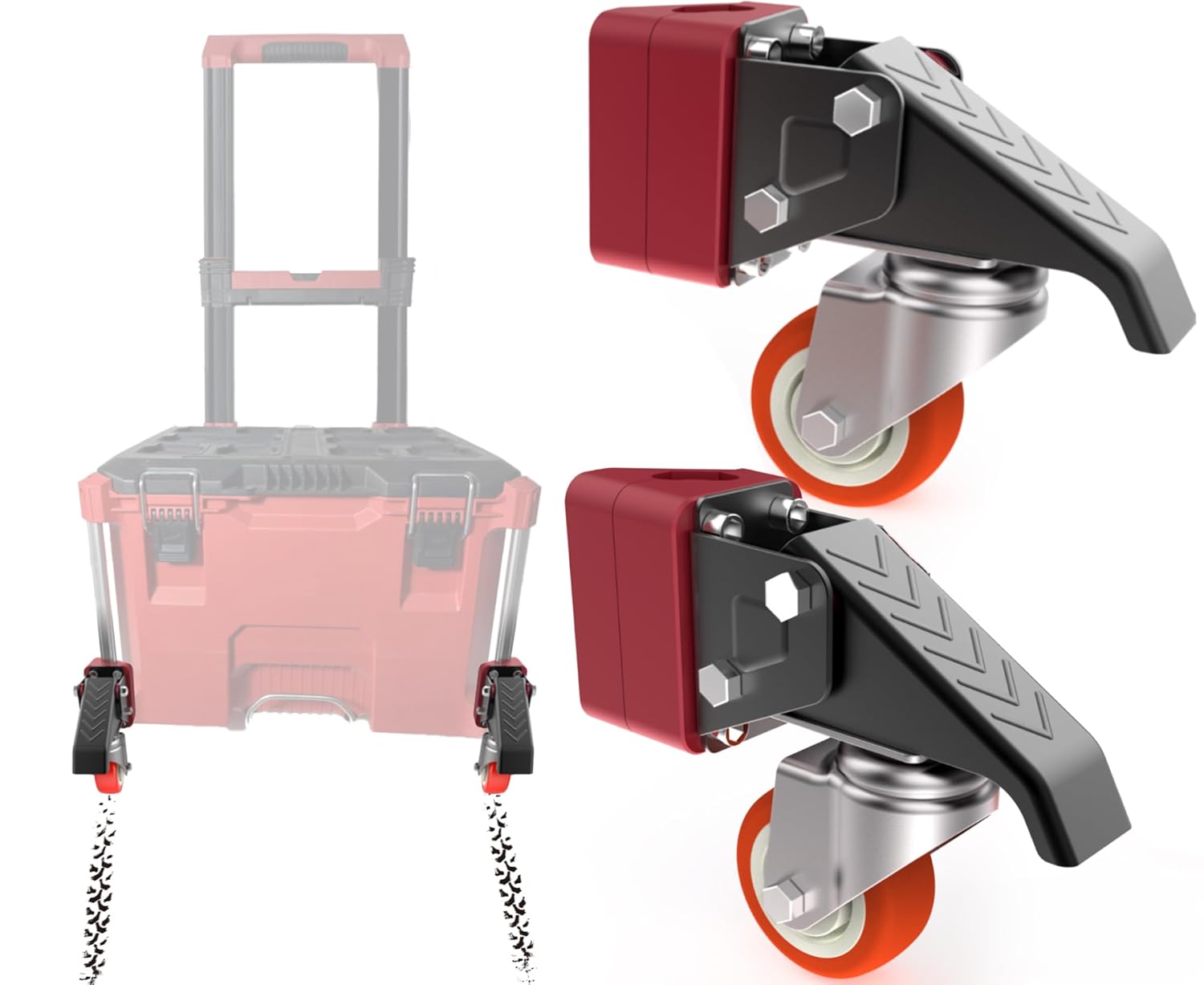 Front Wheels Upgrade Kit for Milwaukee Packout System - Easy Rolling ...