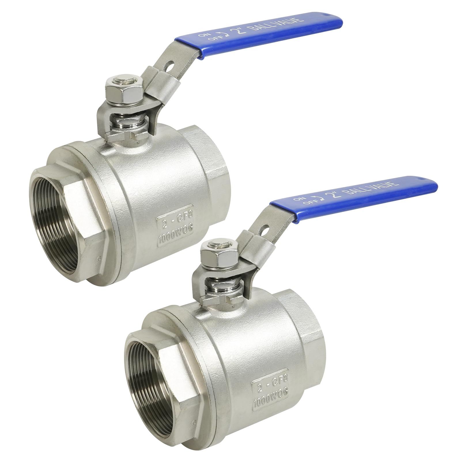 Snapklik.com : YADIAN 2 Pack 2 Ball Valves NPT Female Stainless Steel ...