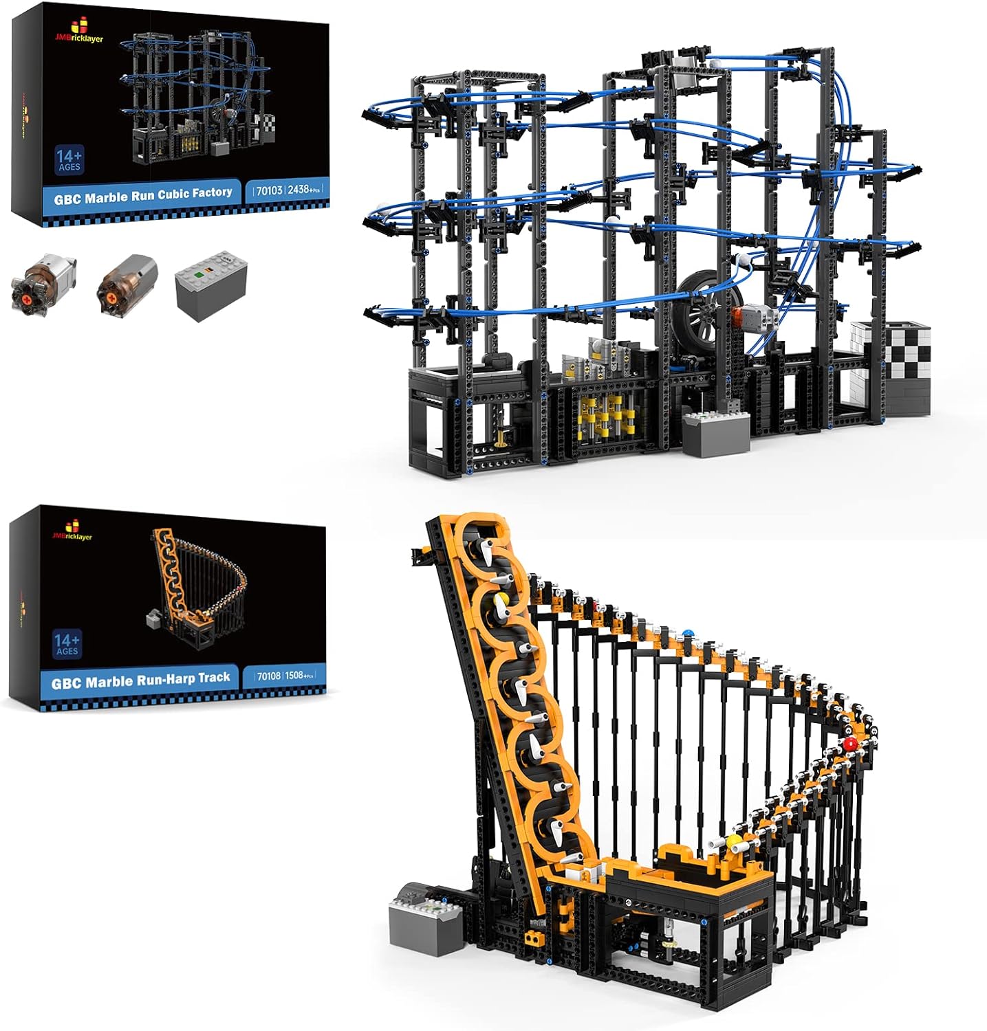 Amazon.com: JMBricklayer Electric Marble Run Building Set & Electric ...