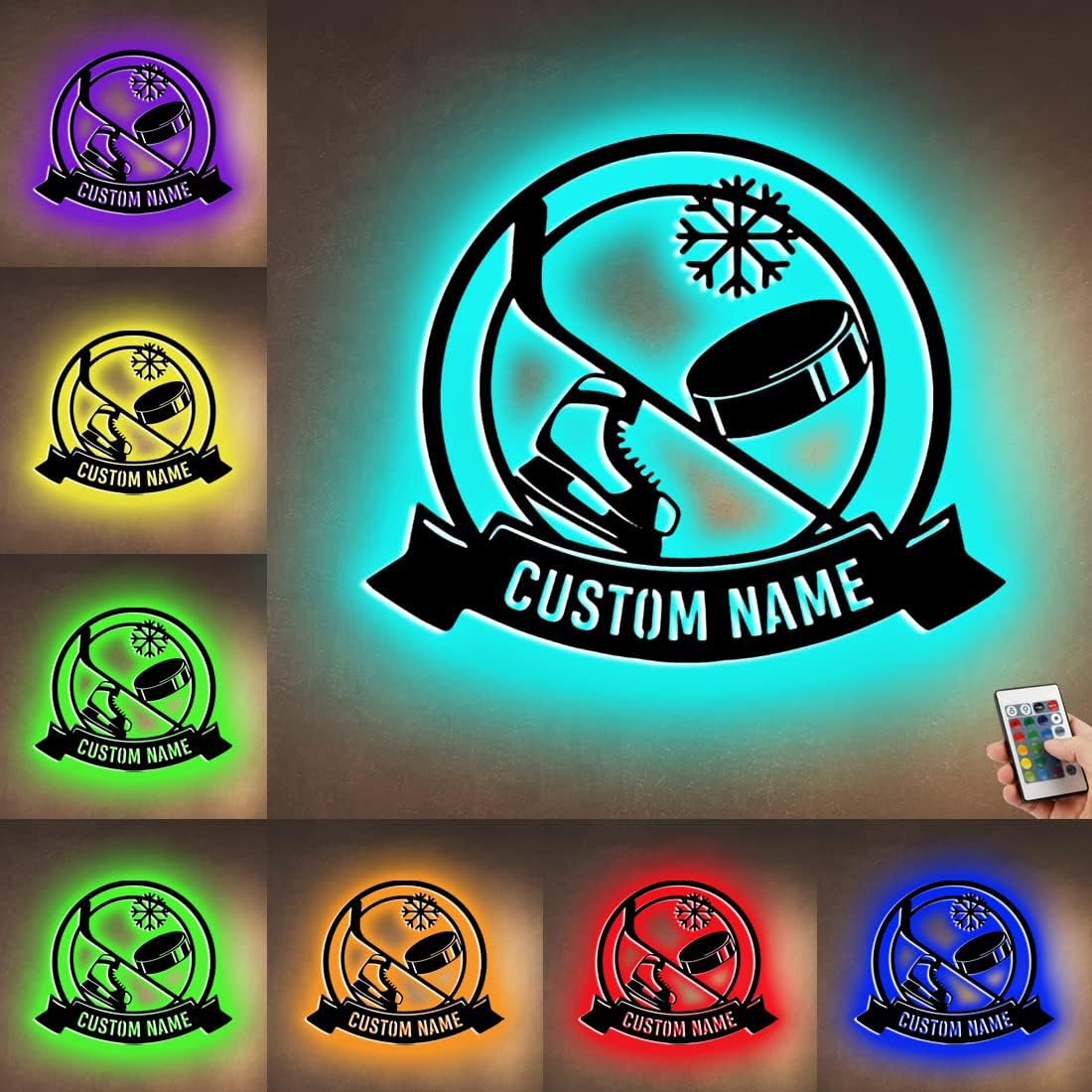 Amazon.com : Personalized Name Hockey Signs With Led Lights ...