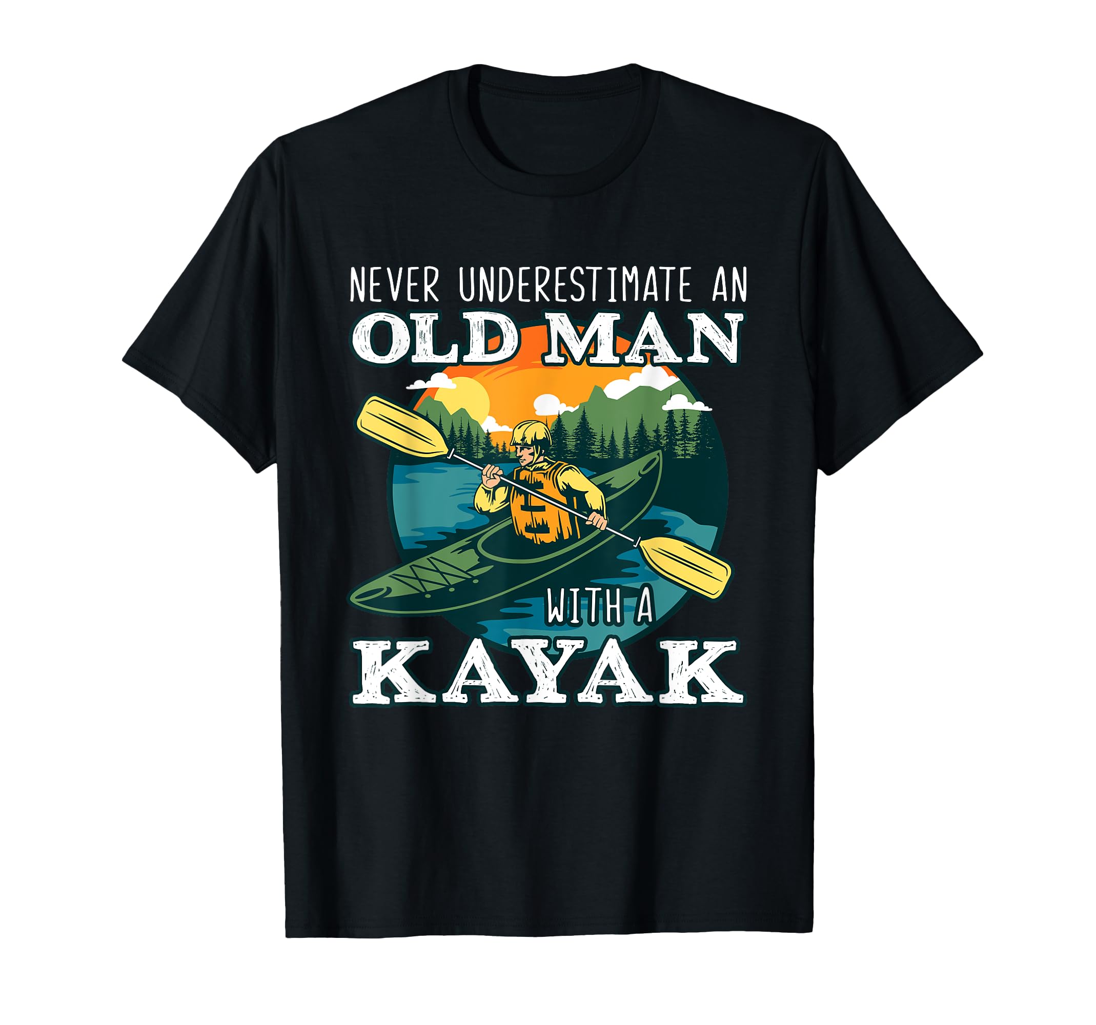 Amazon.com: Funny Old Man Kayaking Kayak Kayaker Boating Lover Pun ...