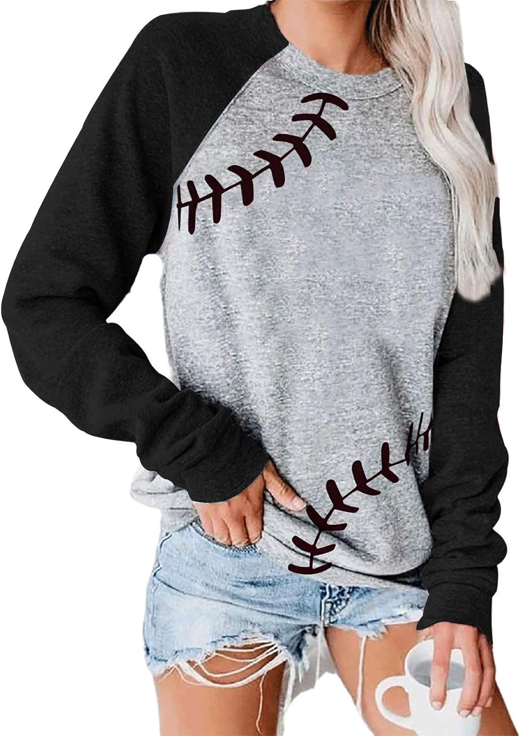 TSMNZMU Baseball Hoodies for Women,Baseball Sweatshirt Women,Baseball ...