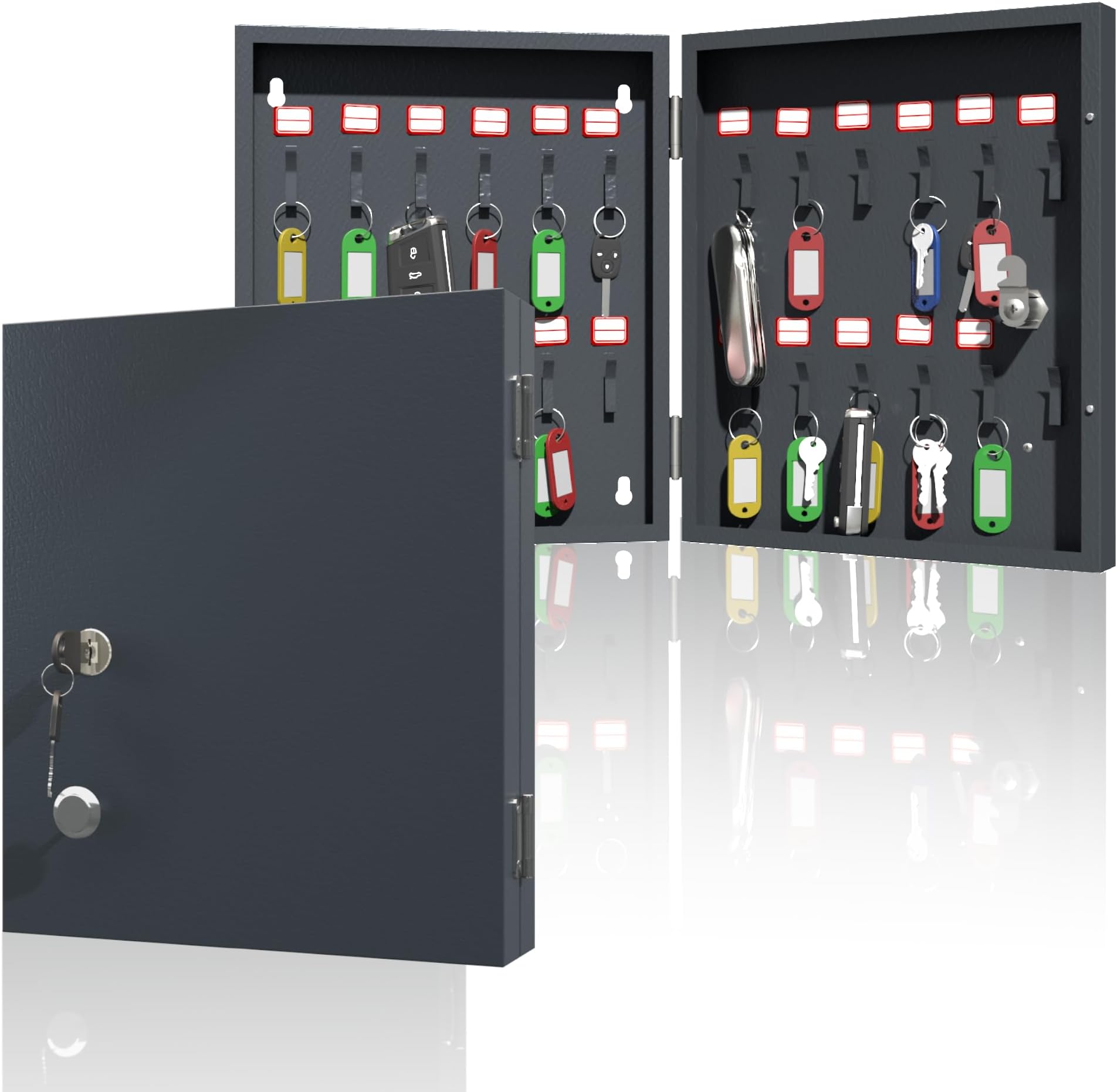 Amazon.com: BIRD 45 Key Large Combination Key Cabinet - Key Boxes Wall ...