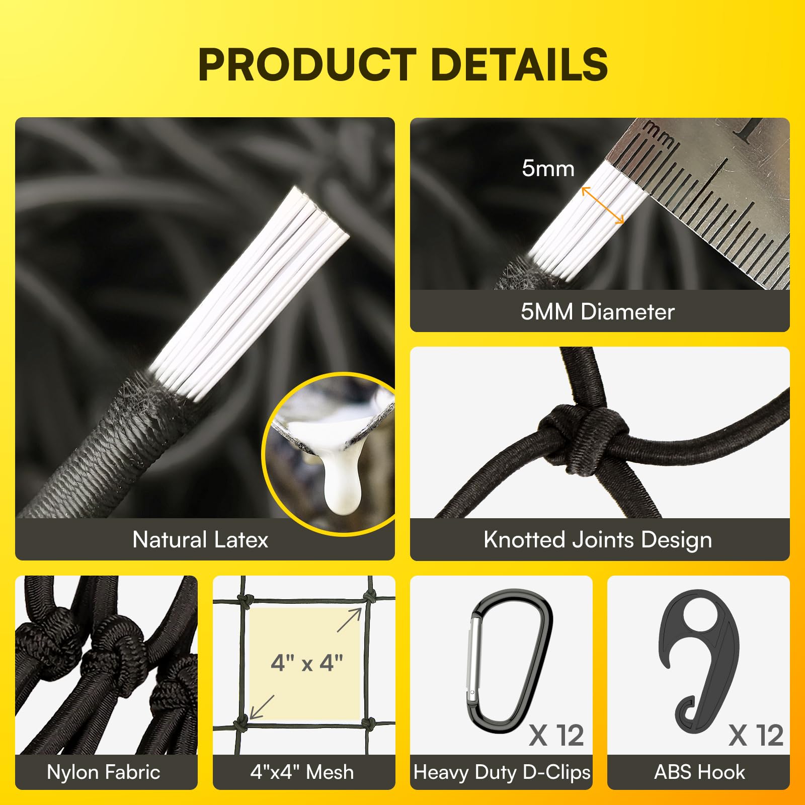 Snapklik.com : Cakubor Cargo Net For Pickup Truck Bed SUV, 4x6 ...