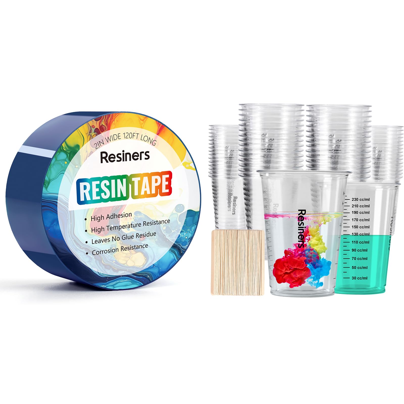 Resiners Resin Tape for Epoxy Resin Molding, 60pcs Disposable Epoxy ...