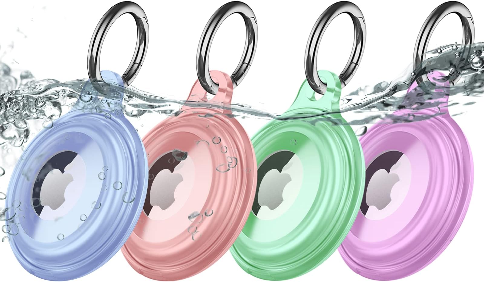 Amazon.com: Supfine Waterproof Airtag Holder,4 Pack Air Tag Keychain ...